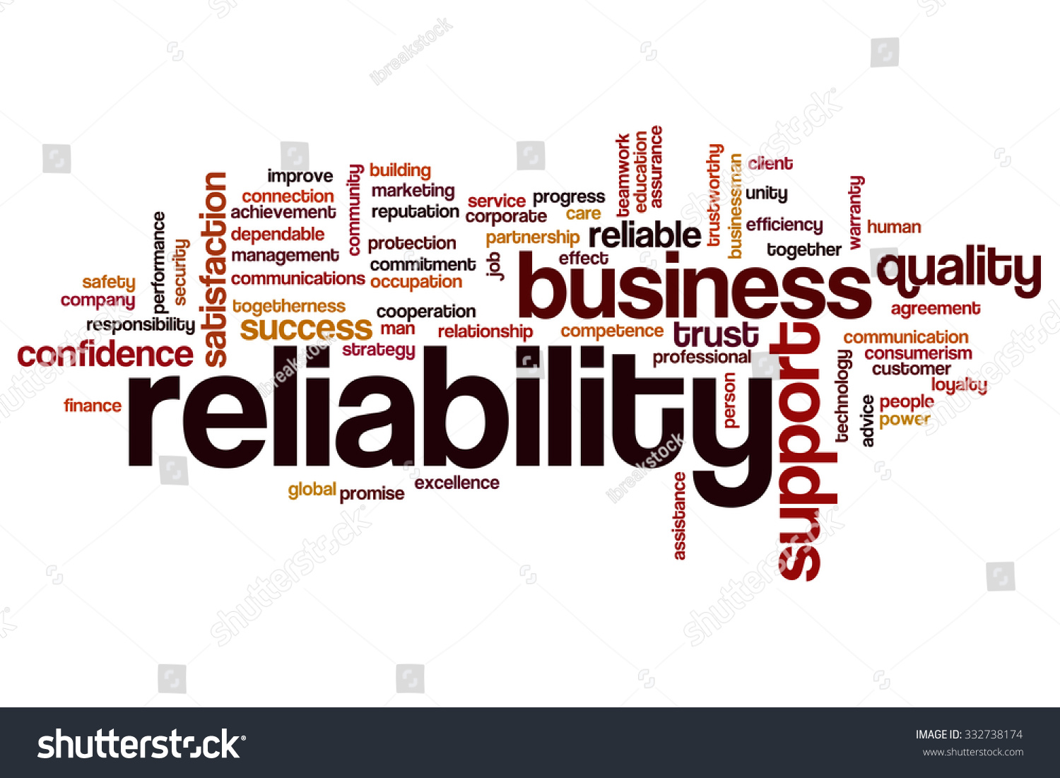 Reliability Word Cloud Stock Illustration 332738174
