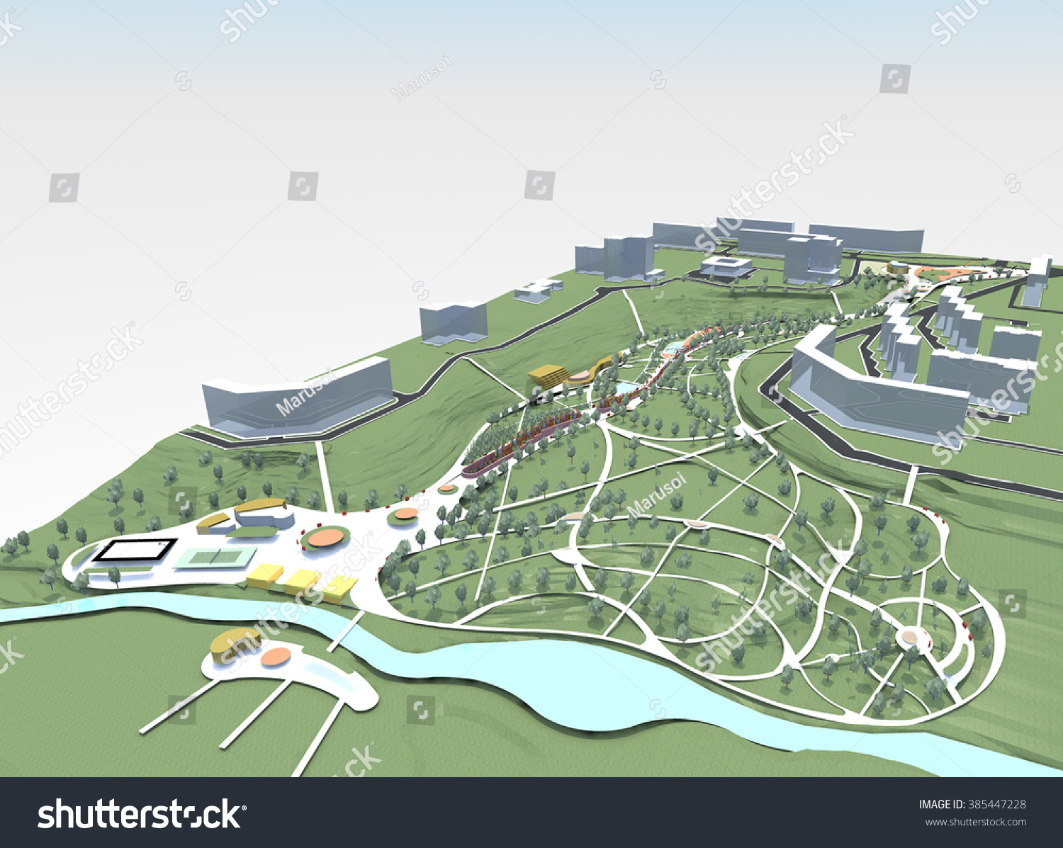 Render Building Master Plan: ภาพประกอบสต็อก 385447228 | Shutterstock