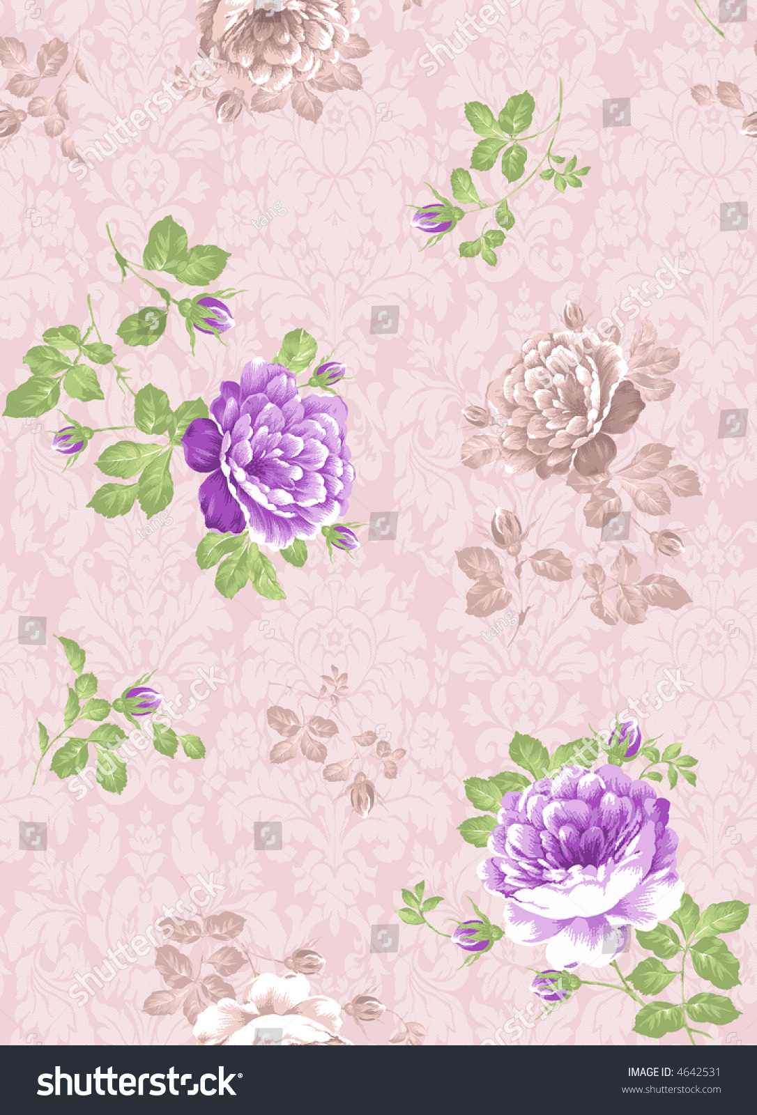 Repeat Floral Pattern Stock Illustration 4642531