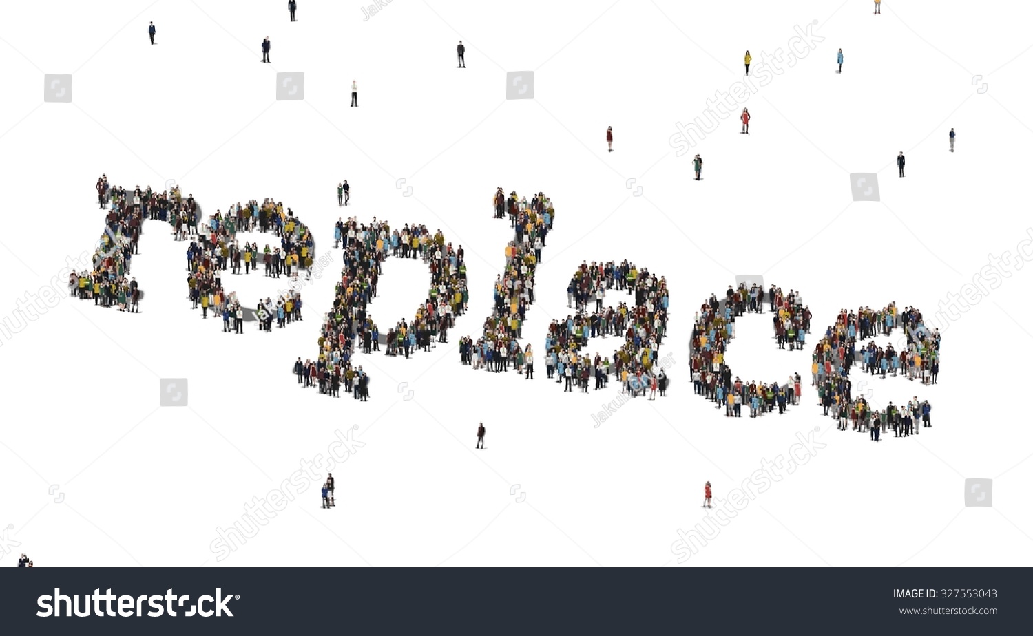 Replace Word Crowd Above Stock Illustration 327553043 | Shutterstock