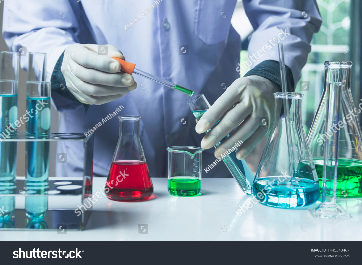 Researcher Glass Laboratory Chemical Test Tubes Stock Photo 1445340467 ... Researcher Glass Laboratory Chemical Test Tubes Stock Photo 1445340467 ...
