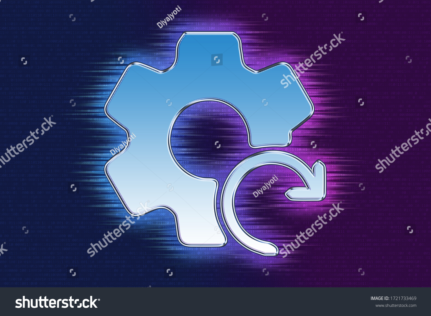 Reset Setting Icon Botnet Pattern Background Stok İllüstrasyon ...