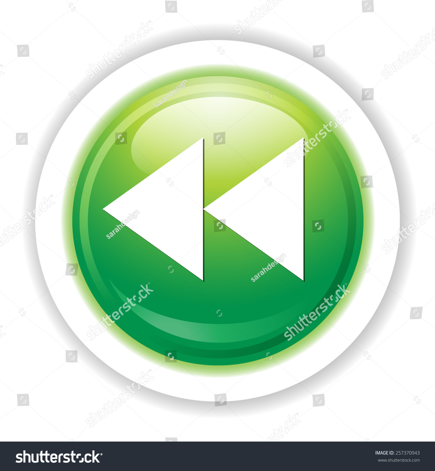 Rewind Button Icon Stock Illustration 257370943
