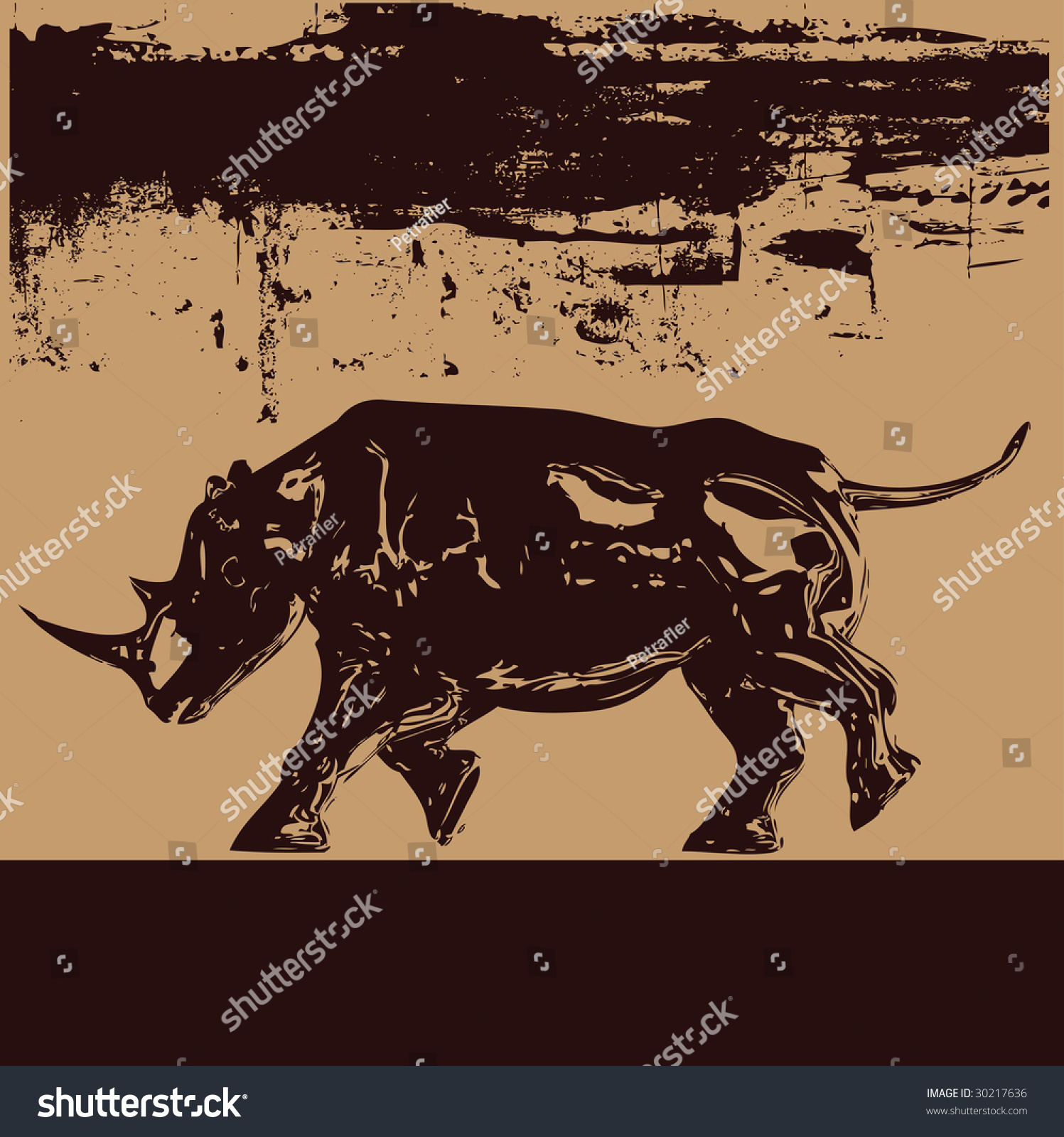 Rhino Bitmap Background Stock Illustration 30217636