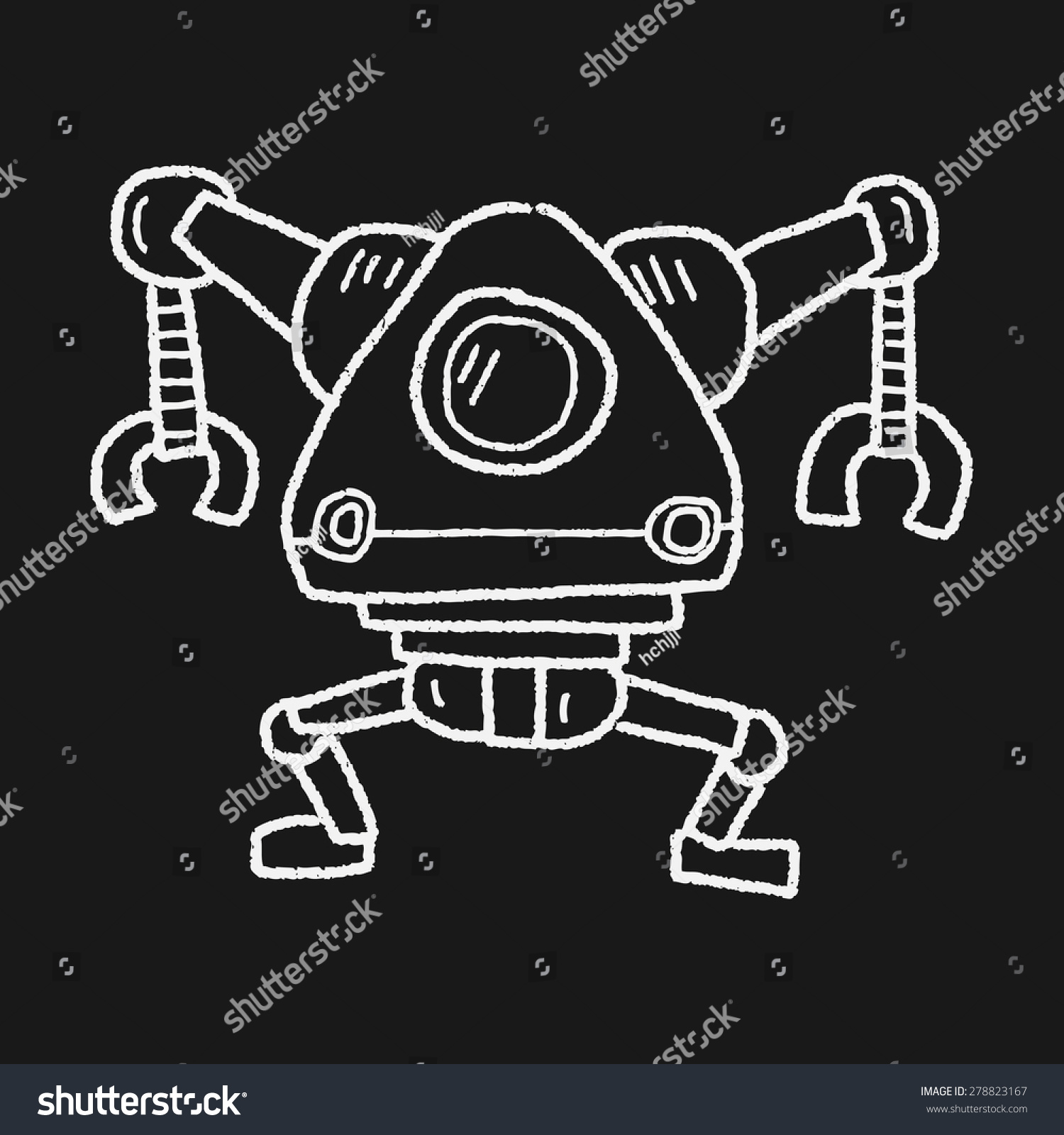 Robot Doodle Stock Illustration 278823167