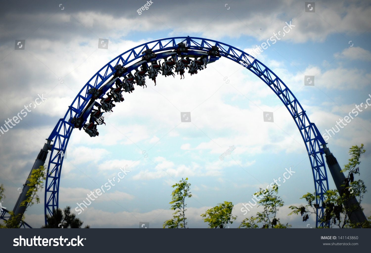Roller Coaster Loop Stock Photo 141143860 : Shutterstock