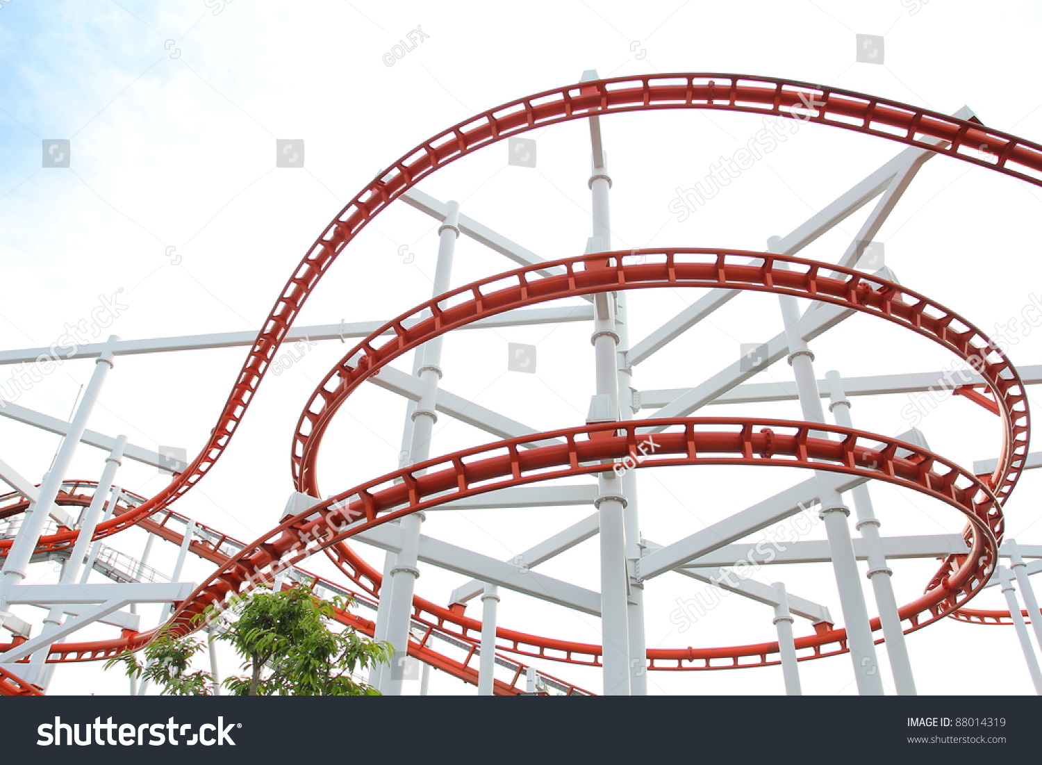 Roller Coaster Track Stock Photo 88014319 | Shutterstock