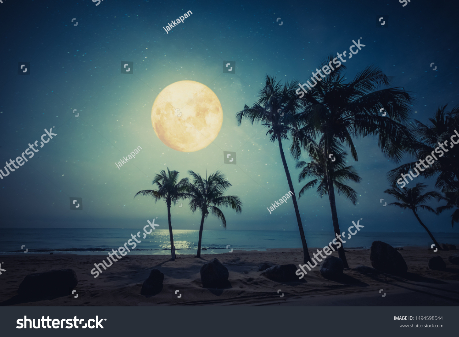 Romantic Night Scene Beautiful Fantasy Tropical Stock Photo (Edit Now ... Romantic Night Scene Beautiful Fantasy Tropical Stock Photo (Edit Now ...