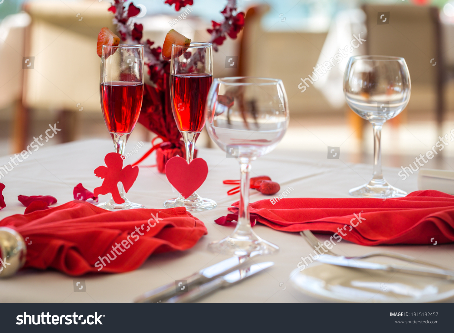 Romantic Table Setup Stock Photo (Edit Now) 1315132457
