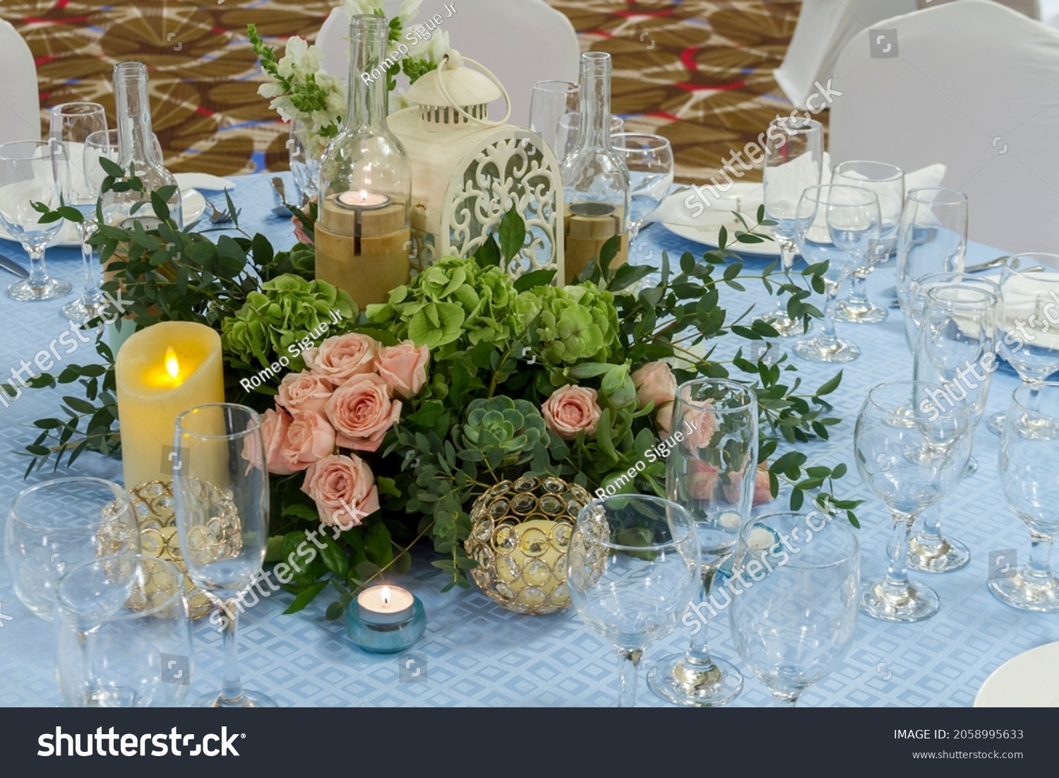 Romantic Table Setup Dinner Stock Photo 2058995633 | Shutterstock