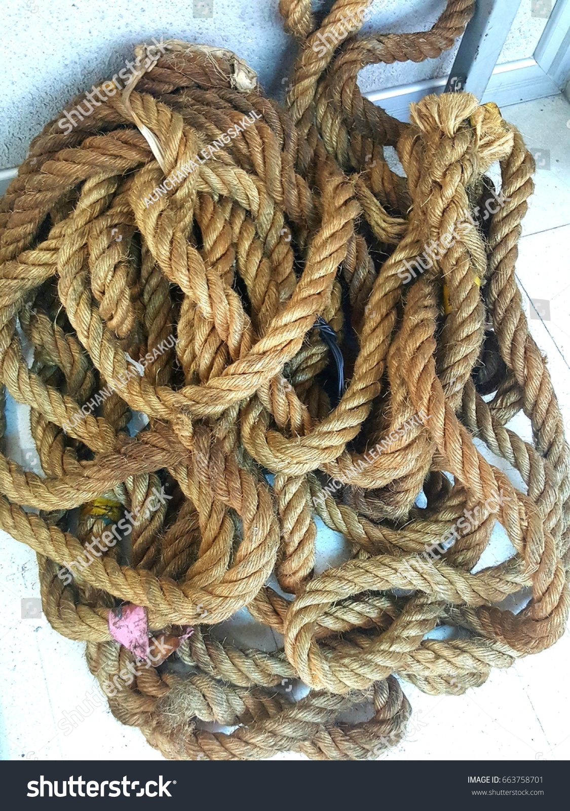 Rope Stack Disorder Stock Photo 663758701 | Shutterstock