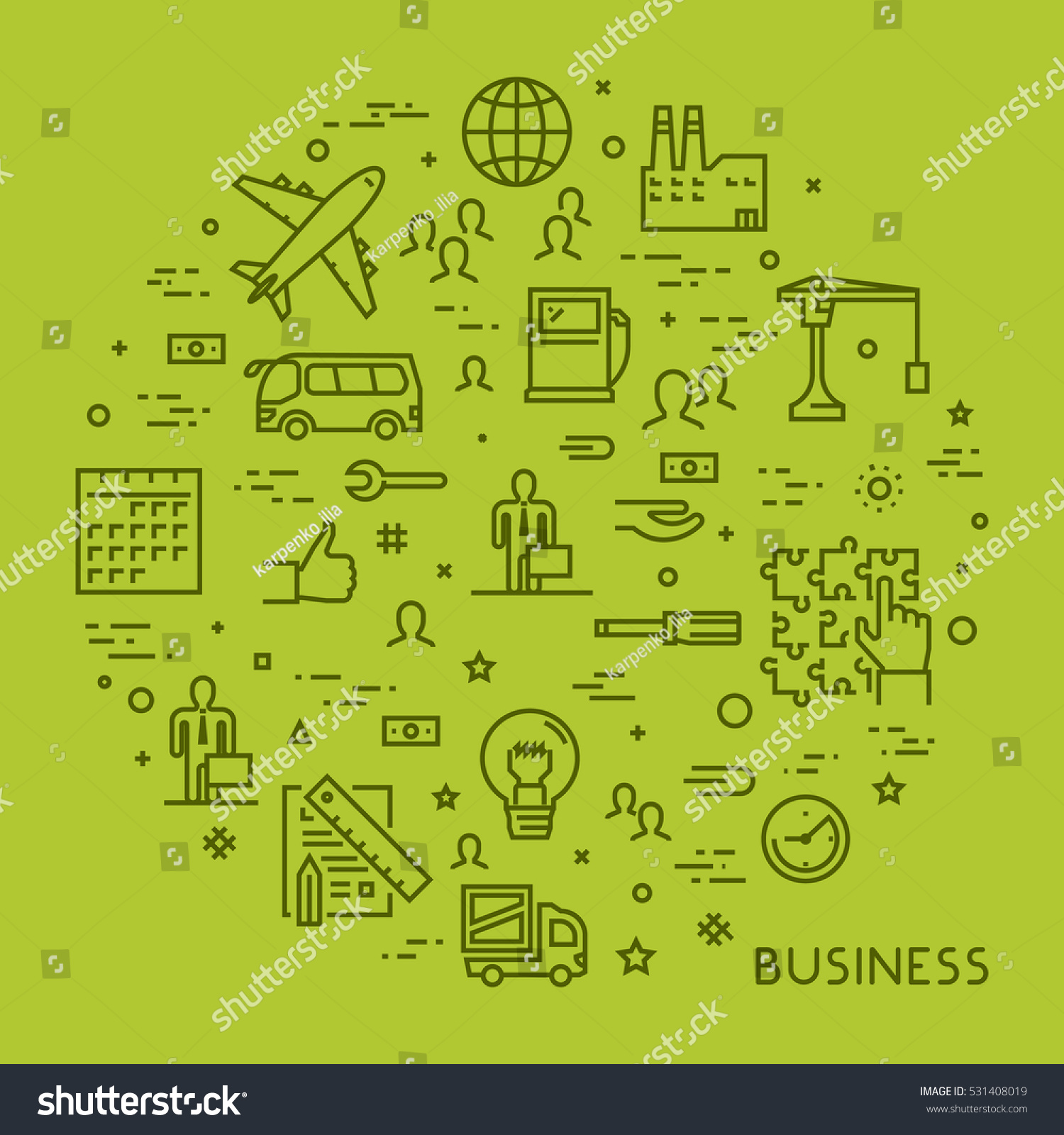 Round Linear Concept Business Banner Internet Stock Illustration ... Round Linear Concept Business Banner Internet Stock Illustration ...