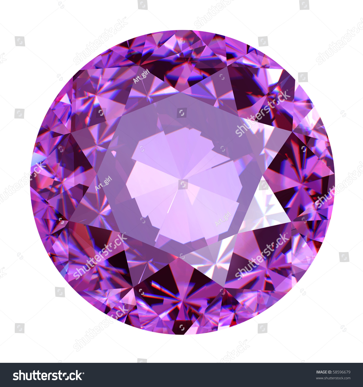 Round Ruby Isolated On White Background Stock Illustration 58596679 ...