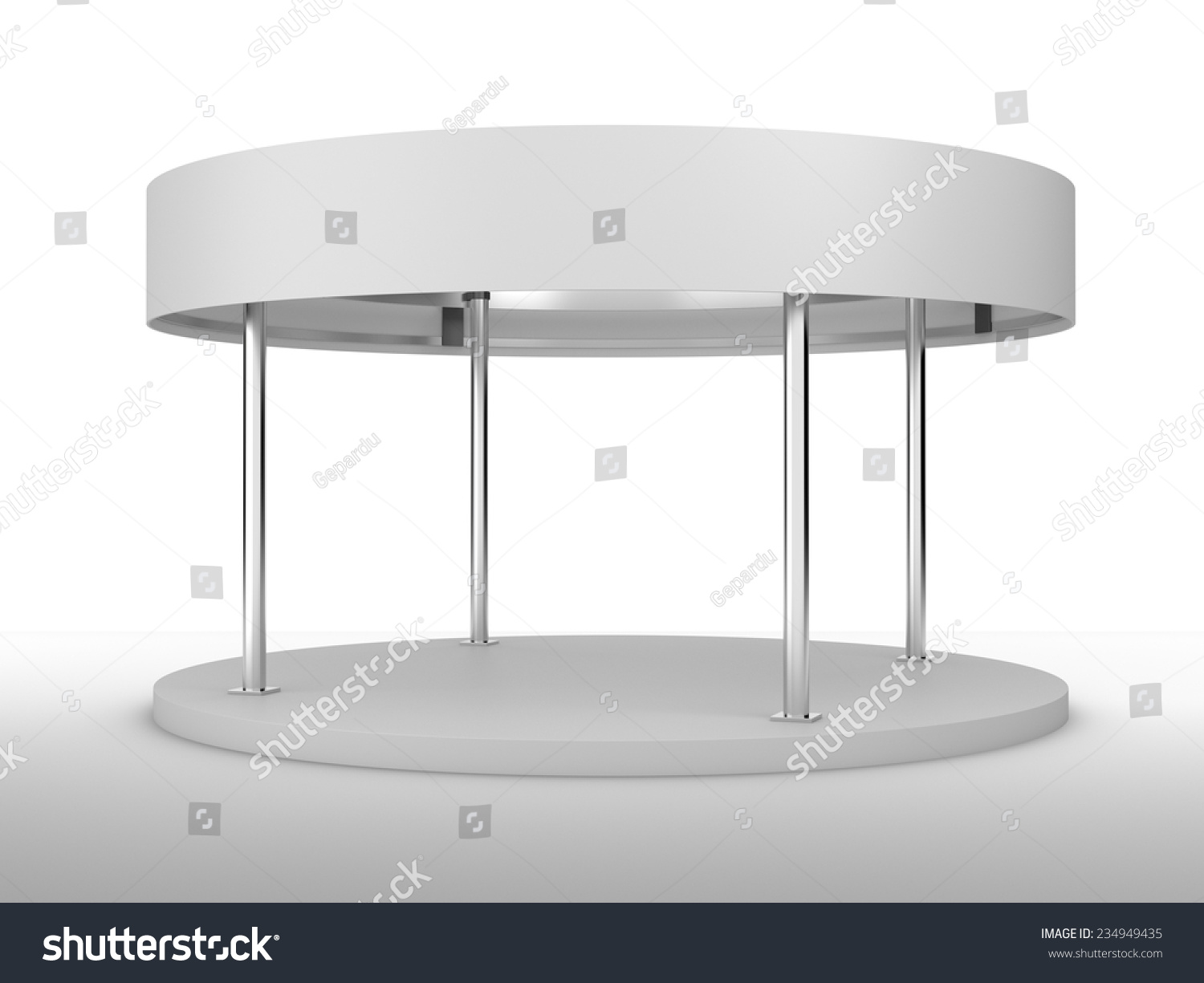 Round White Booth Customizing Render Stock Illustration 234949435 ...