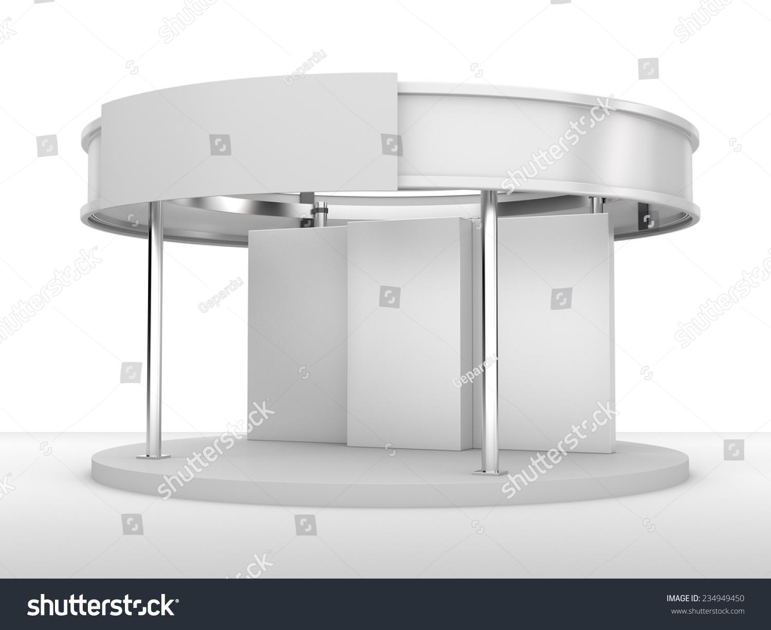 Round White Booth Customizing Render Stock Illustration 234949450 ...