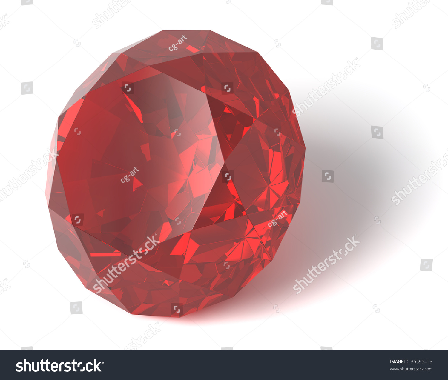Ruby Gem Isolated Clipping Path Stock Illustration 36595423 | Shutterstock