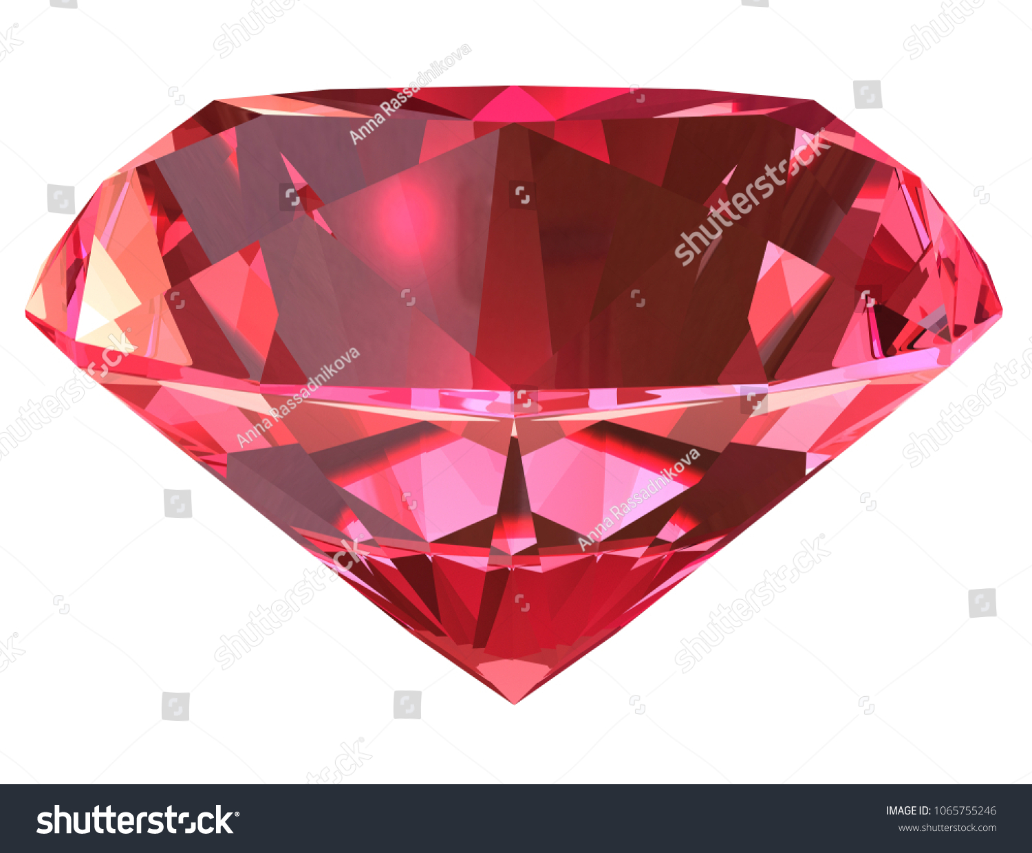 「Ruby Side View Render Isolated On」のイラスト素材 1065755246 | Shutterstock