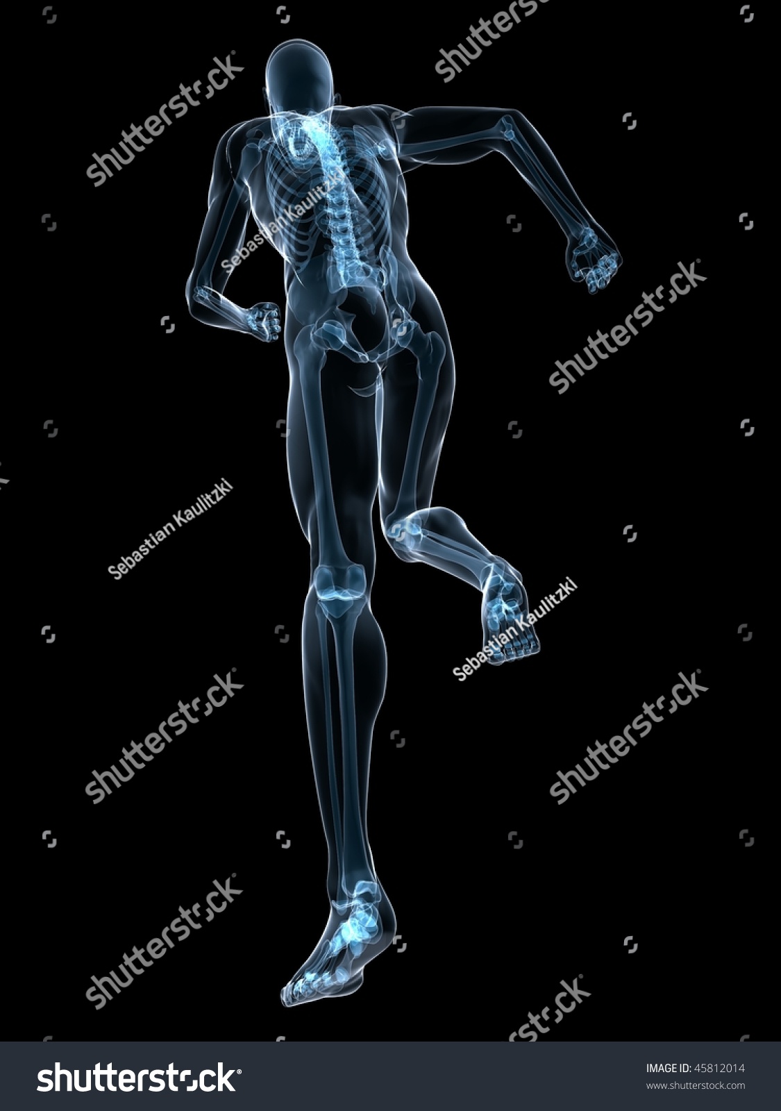 Running Skeleton Stock Illustration 45812014