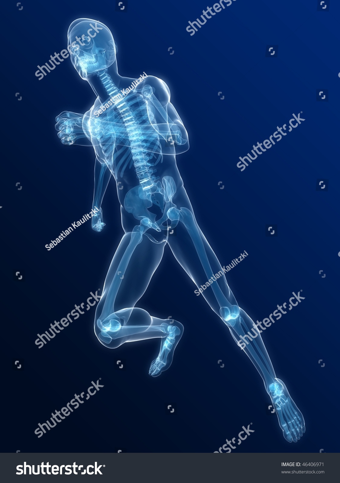 Running Skeleton Stock Illustration 46406971 - Shutterstock