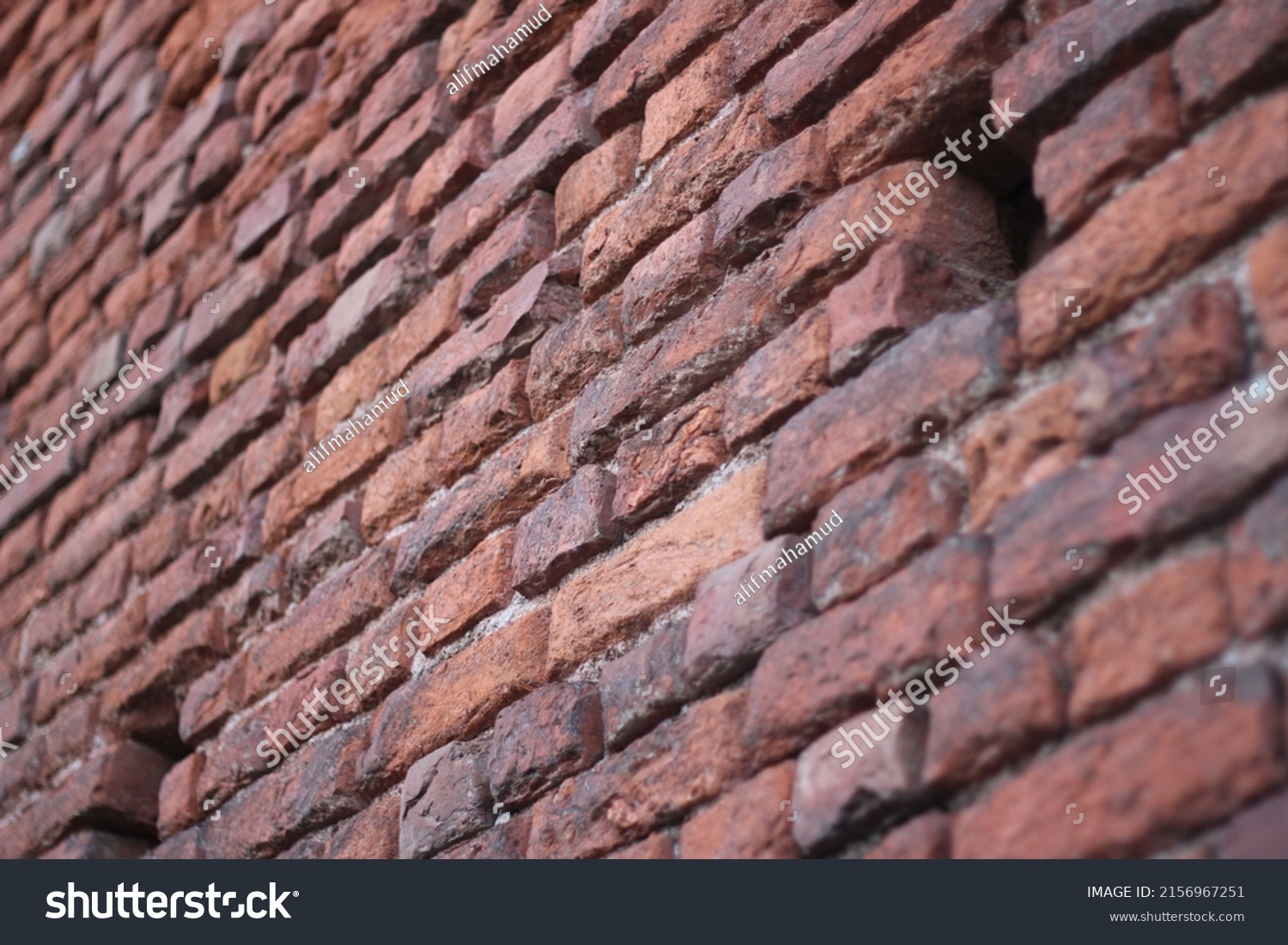 Rustic Red Brick Wall Texture Background Stock Photo 2156967251 ...