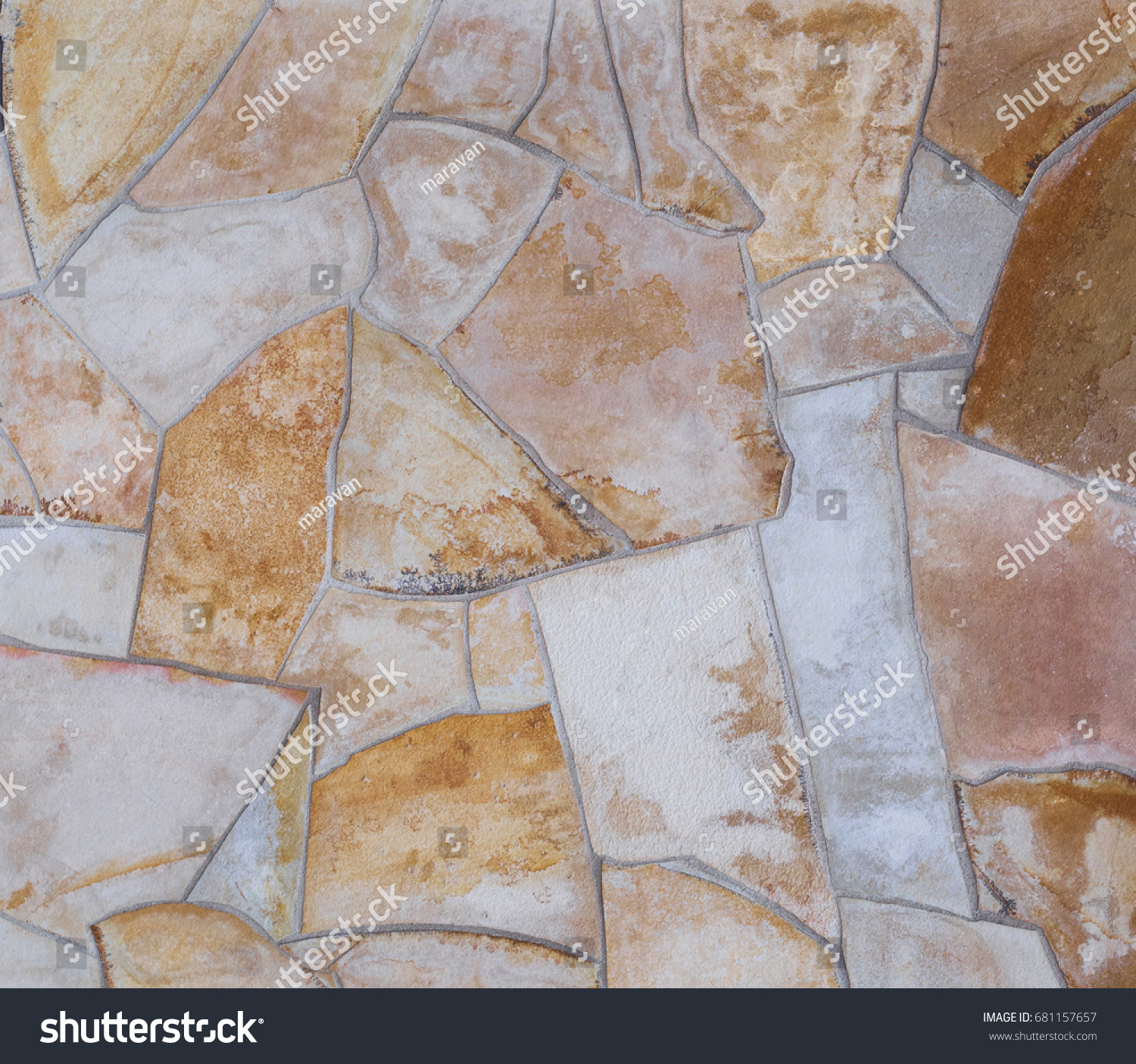 Rustic Stone Cladding Stock Photo 681157657 | Shutterstock