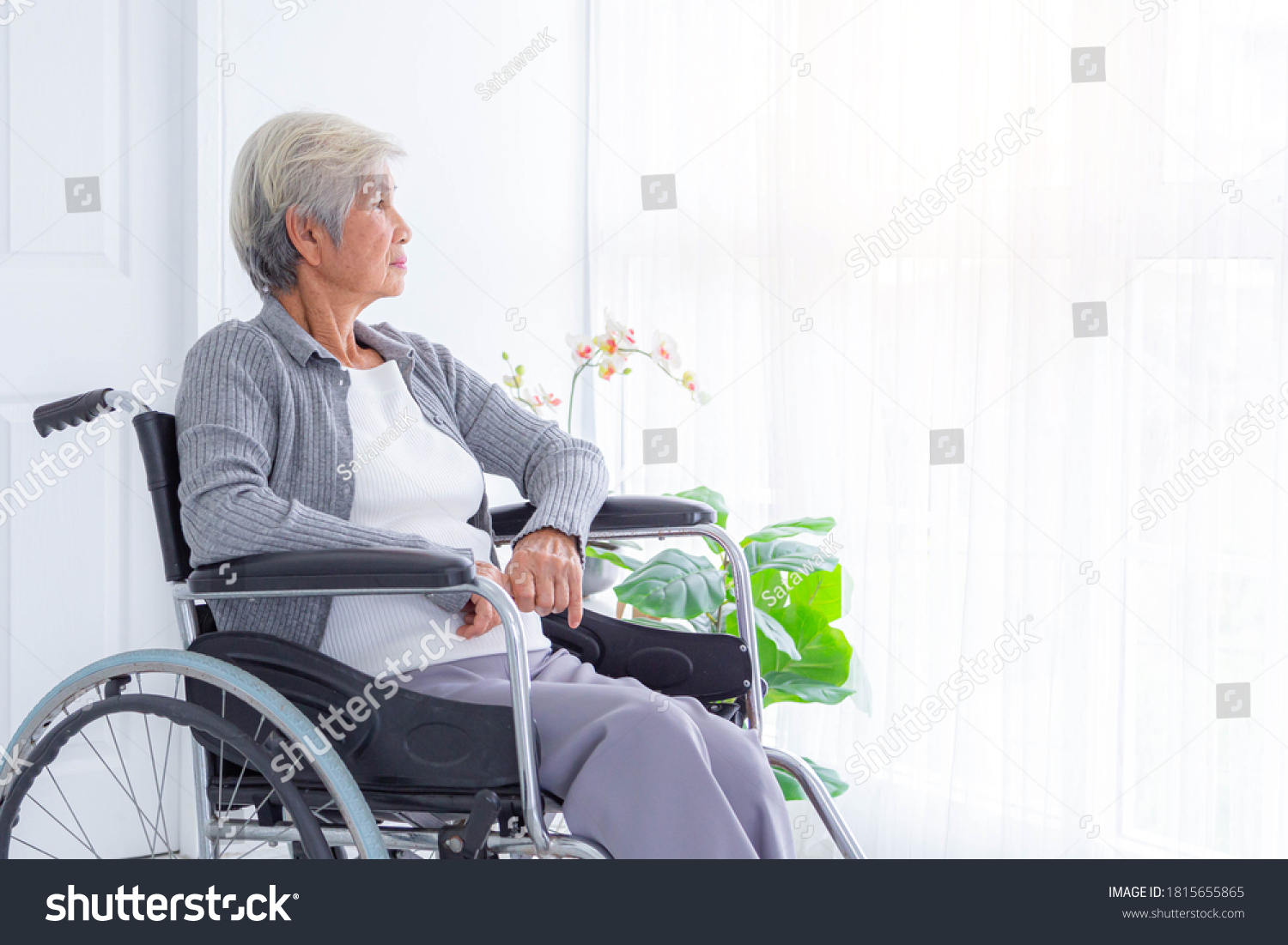 Sad Depressed Asian Senior Woman Wheelchair Stock Photo 1815655865 ... Sad Depressed Asian Senior Woman Wheelchair Stock Photo 1815655865 ...