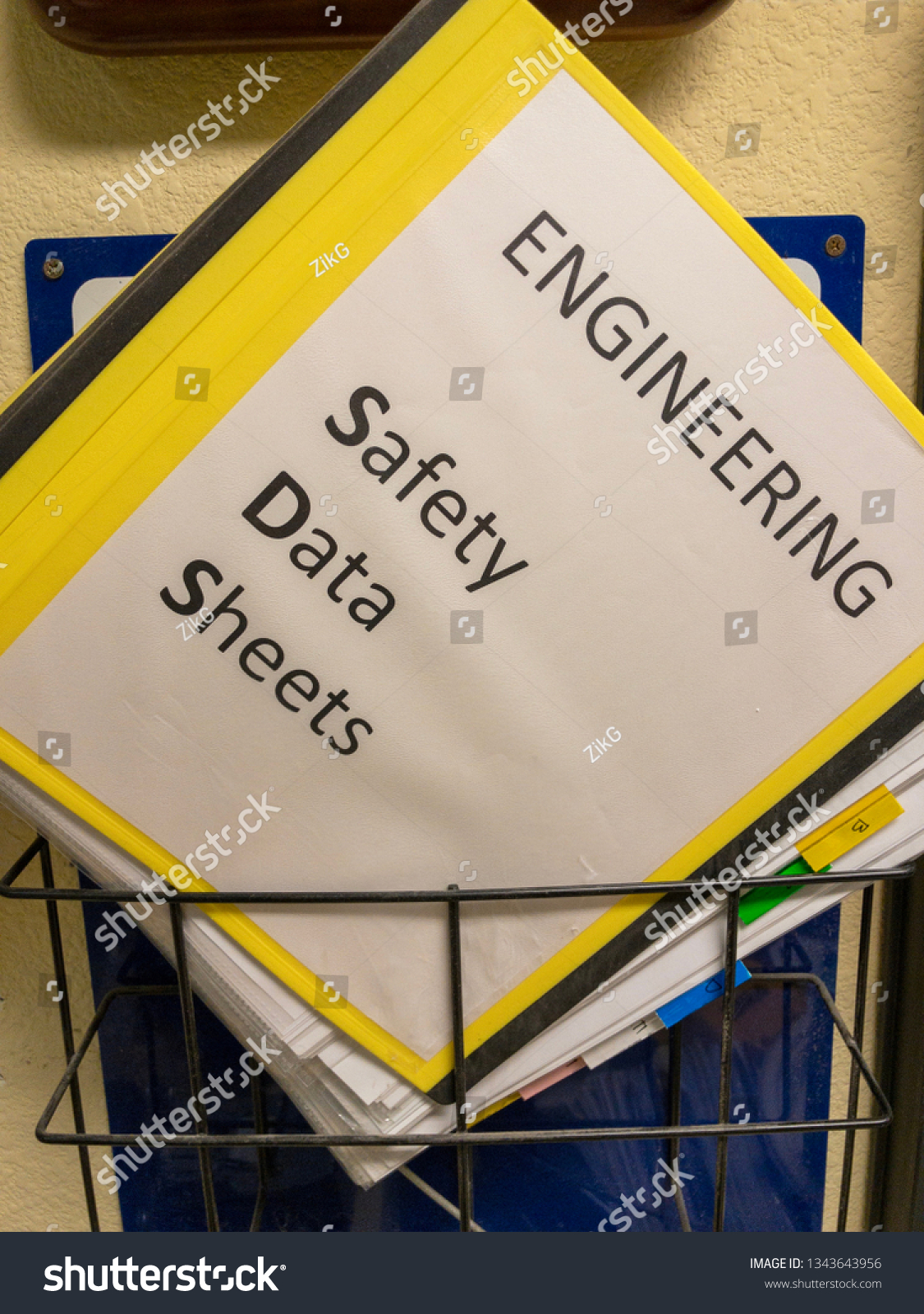 Safety Data Sheets Engineering Binder Stock Photo 1343643956 | Shutterstock