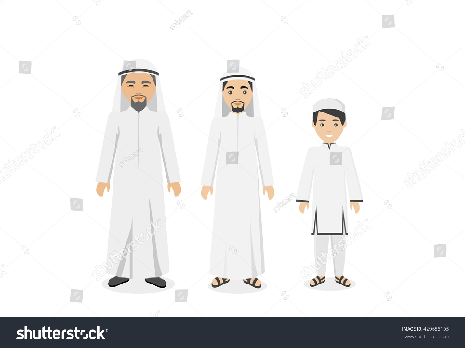 Saudi Arabia Traditional Clothes People Arab Stock Illustration 429658105 Saudi Arabia Traditional Clothes People Arab Stock Illustration 429658105