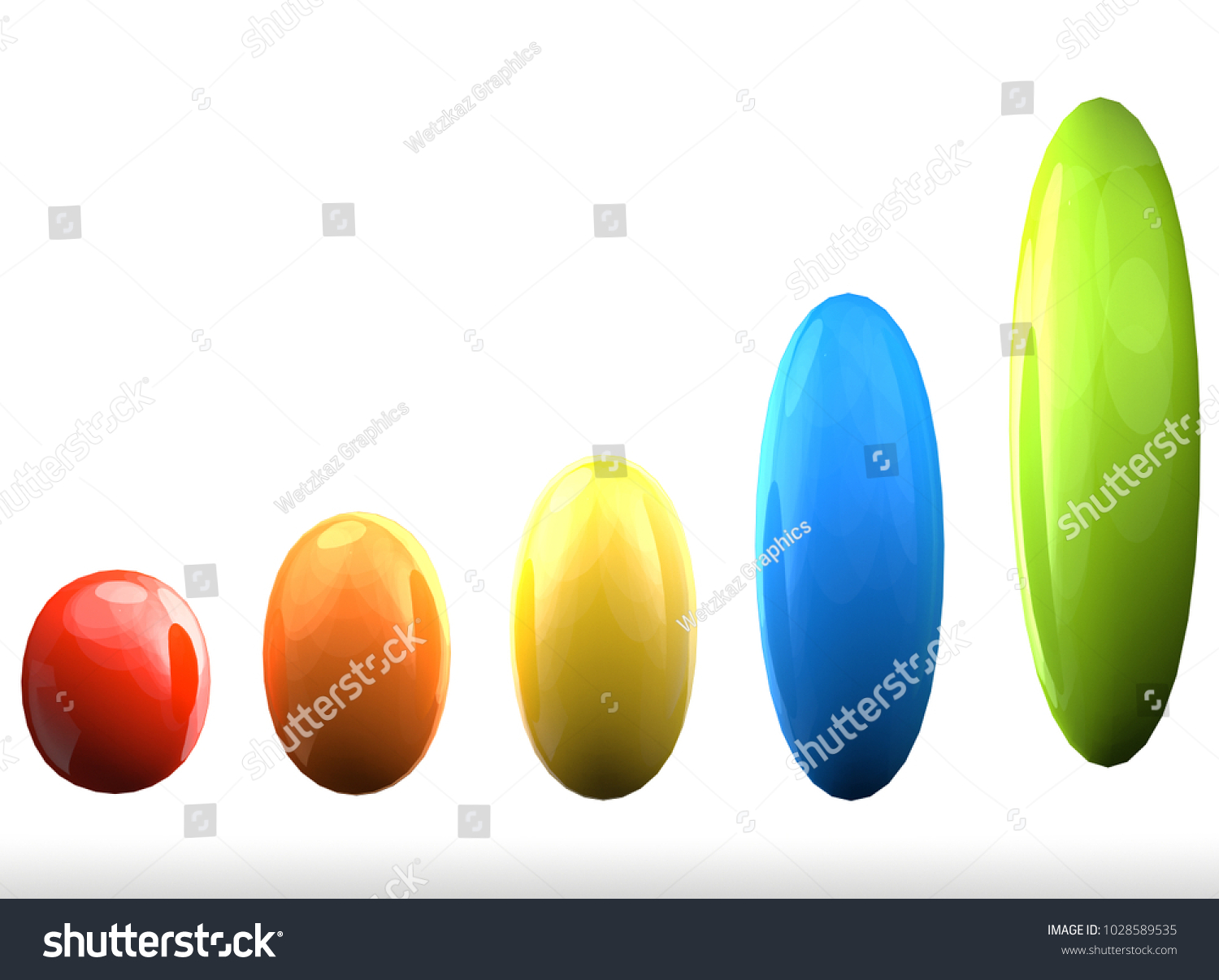 Scale Bar Chart 3d Rendering Isolated Stock Illustration 1028589535