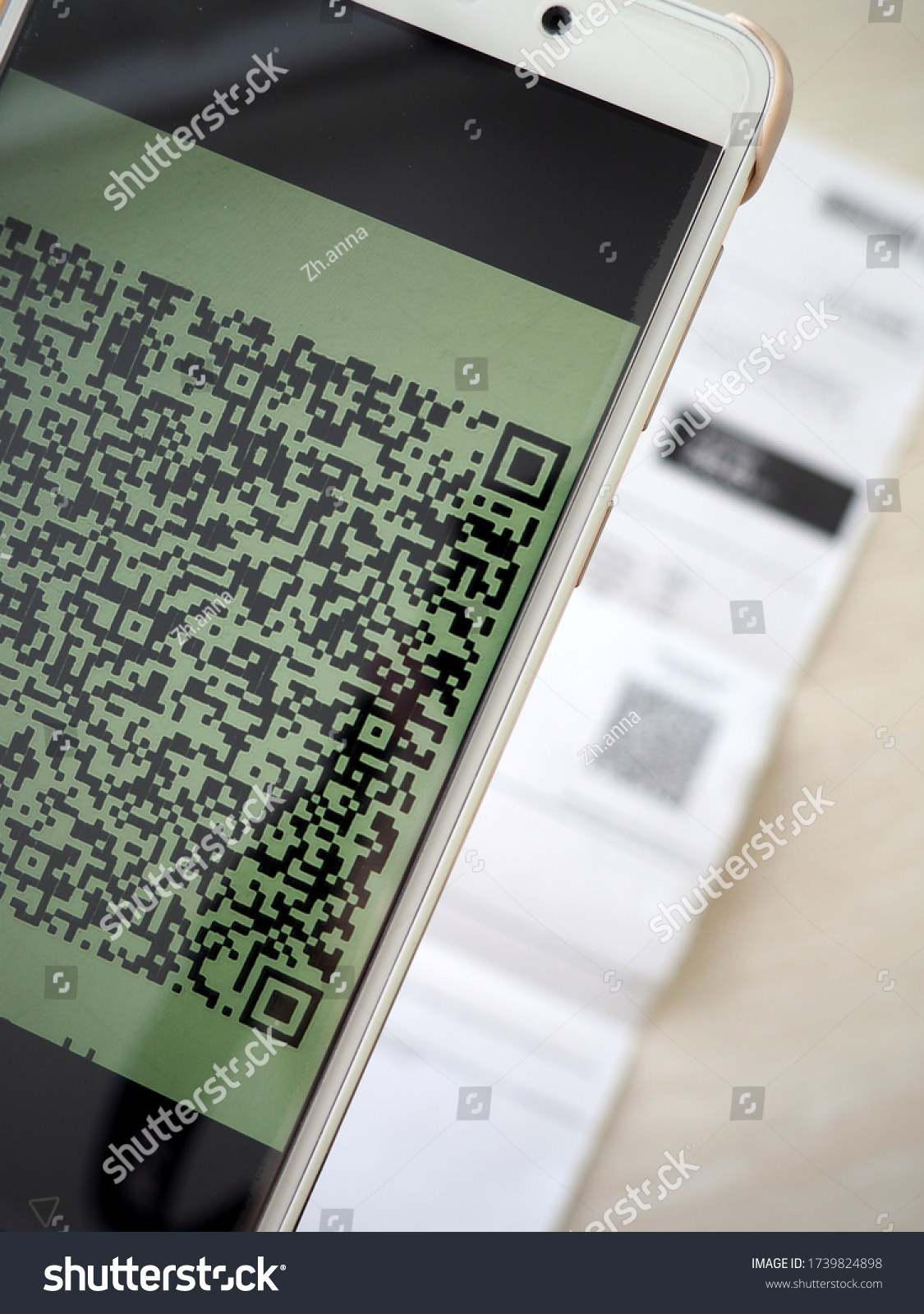 Scan Qr Code Payment Forms Using Stock Photo 1739824898 | Shutterstock