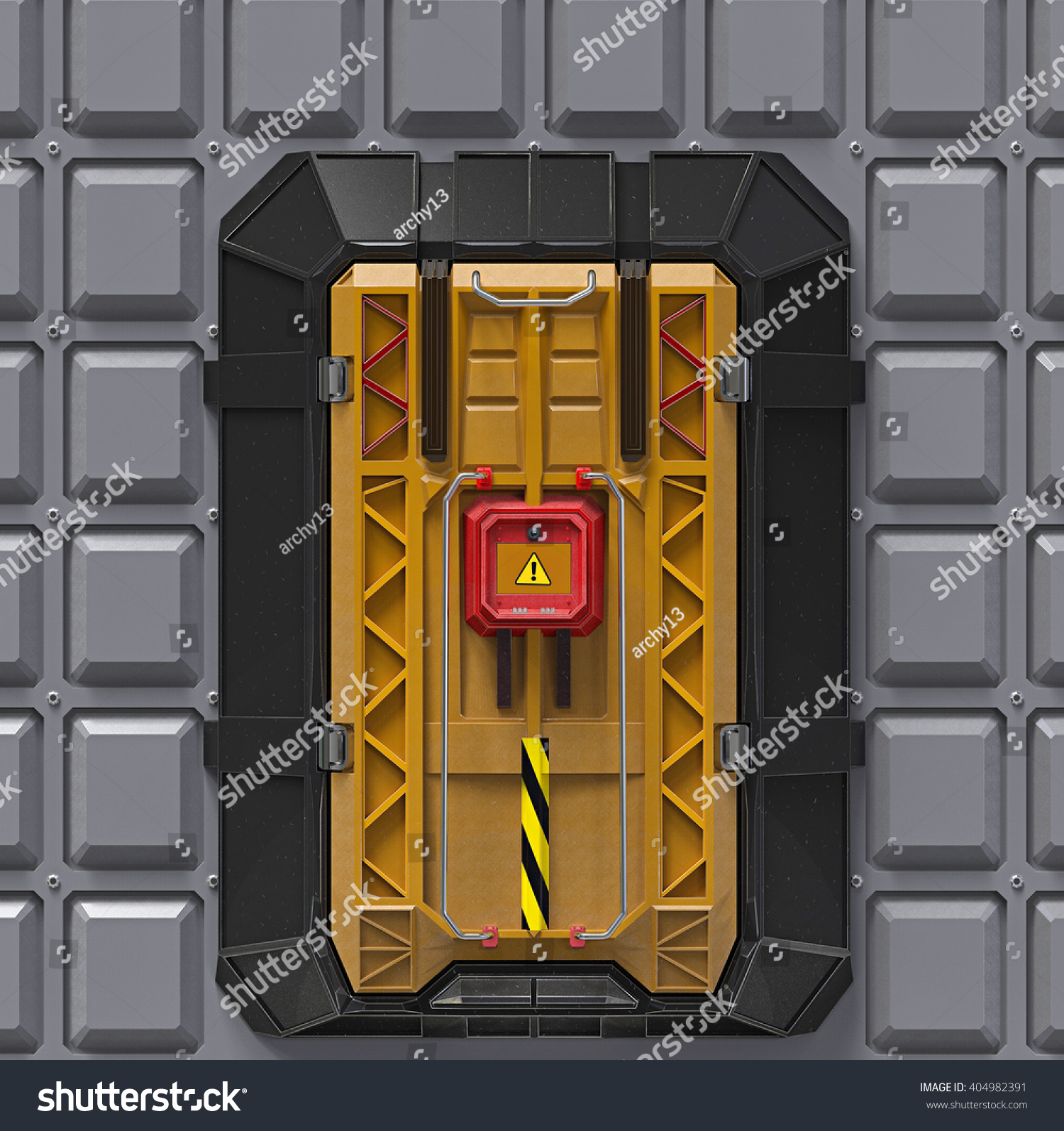 Science Fiction Interior Very Secure Reinforced Stock Illustration ... Science Fiction Interior Very Secure Reinforced Stock Illustration ...