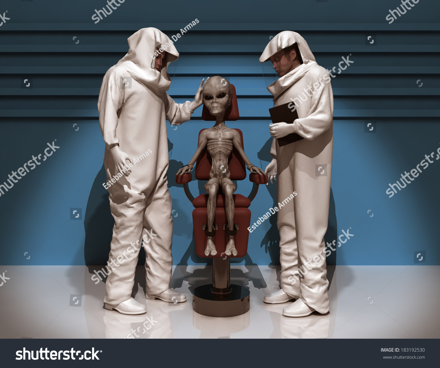 Scientists Observing Alien Stock Illustration 183192530 - Shutterstock