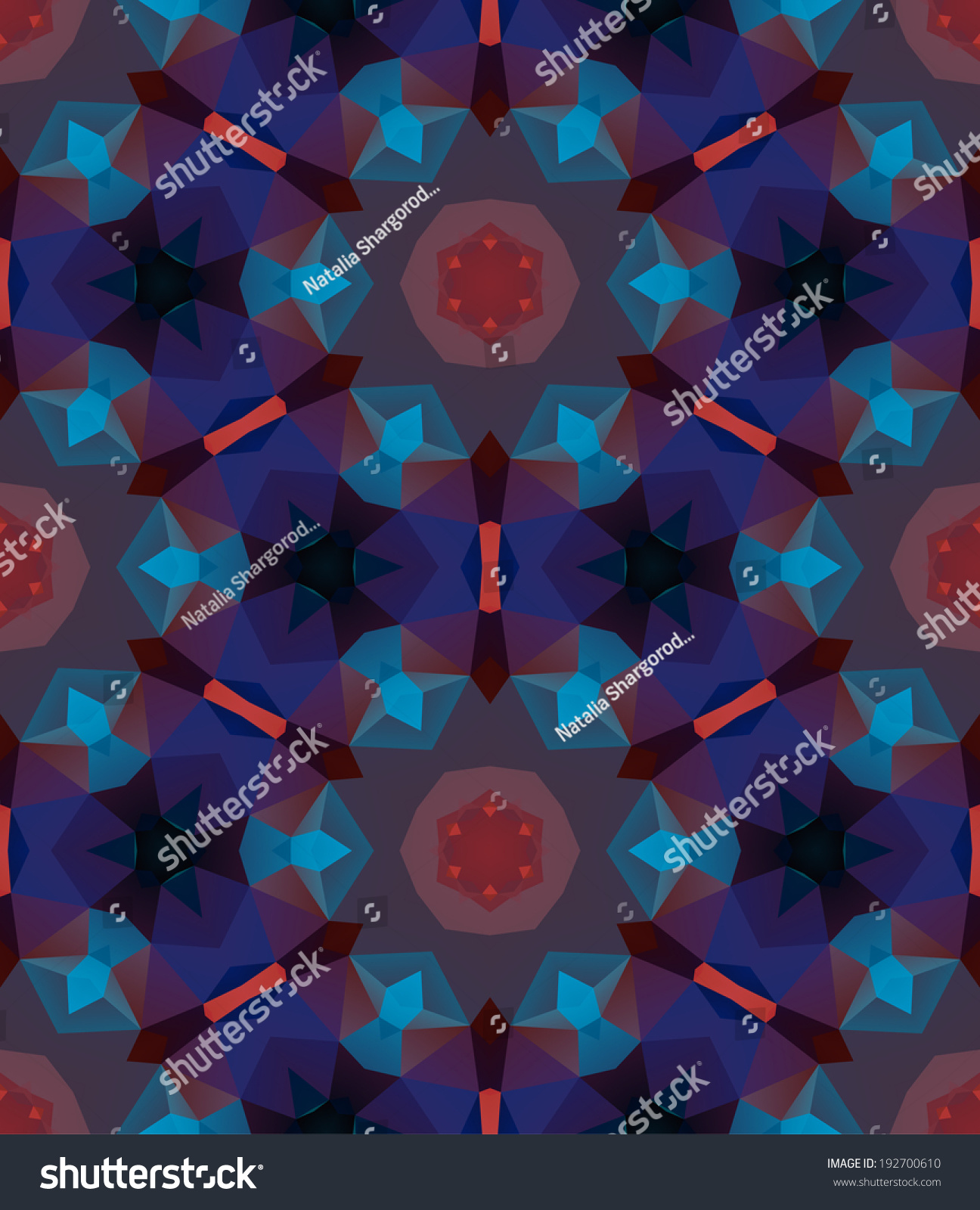 Seamless Mosaic Pattern Based On Polygons Stock Illustration 192700610