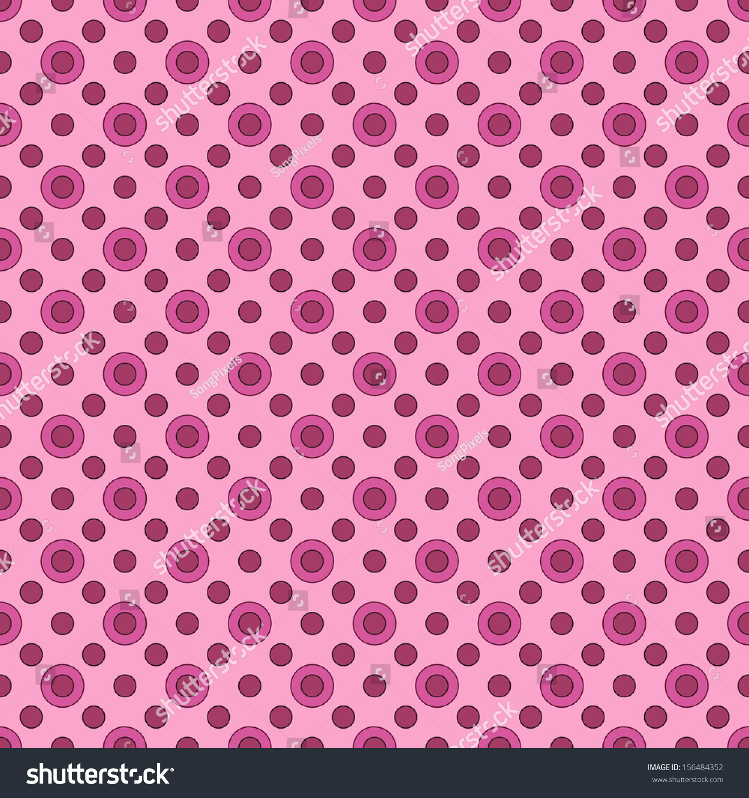 Seamless Pink Dot Pattern Stock Illustration 156484352