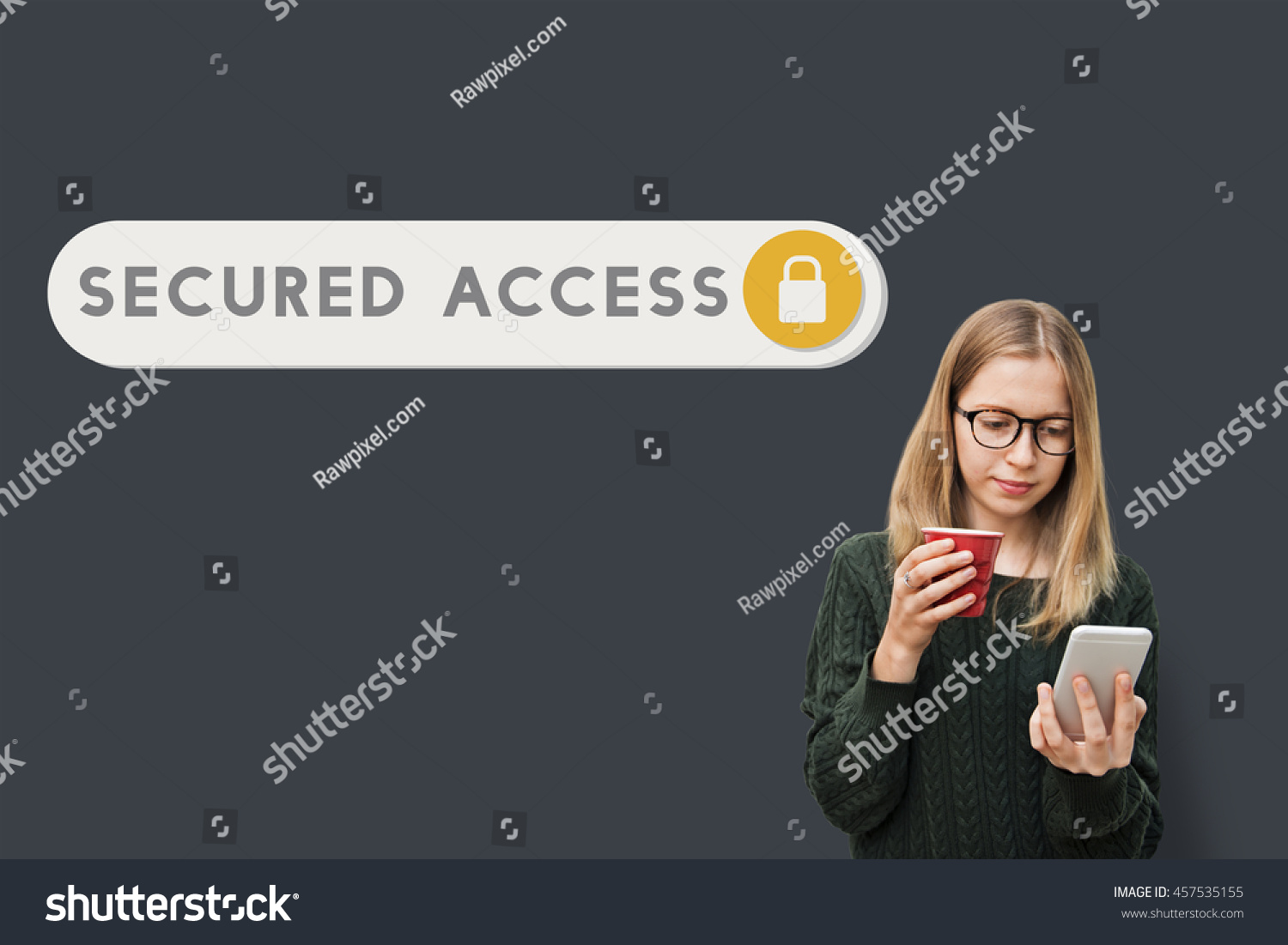 Secured Access Accessible Verification Security Concept Stock Photo ...