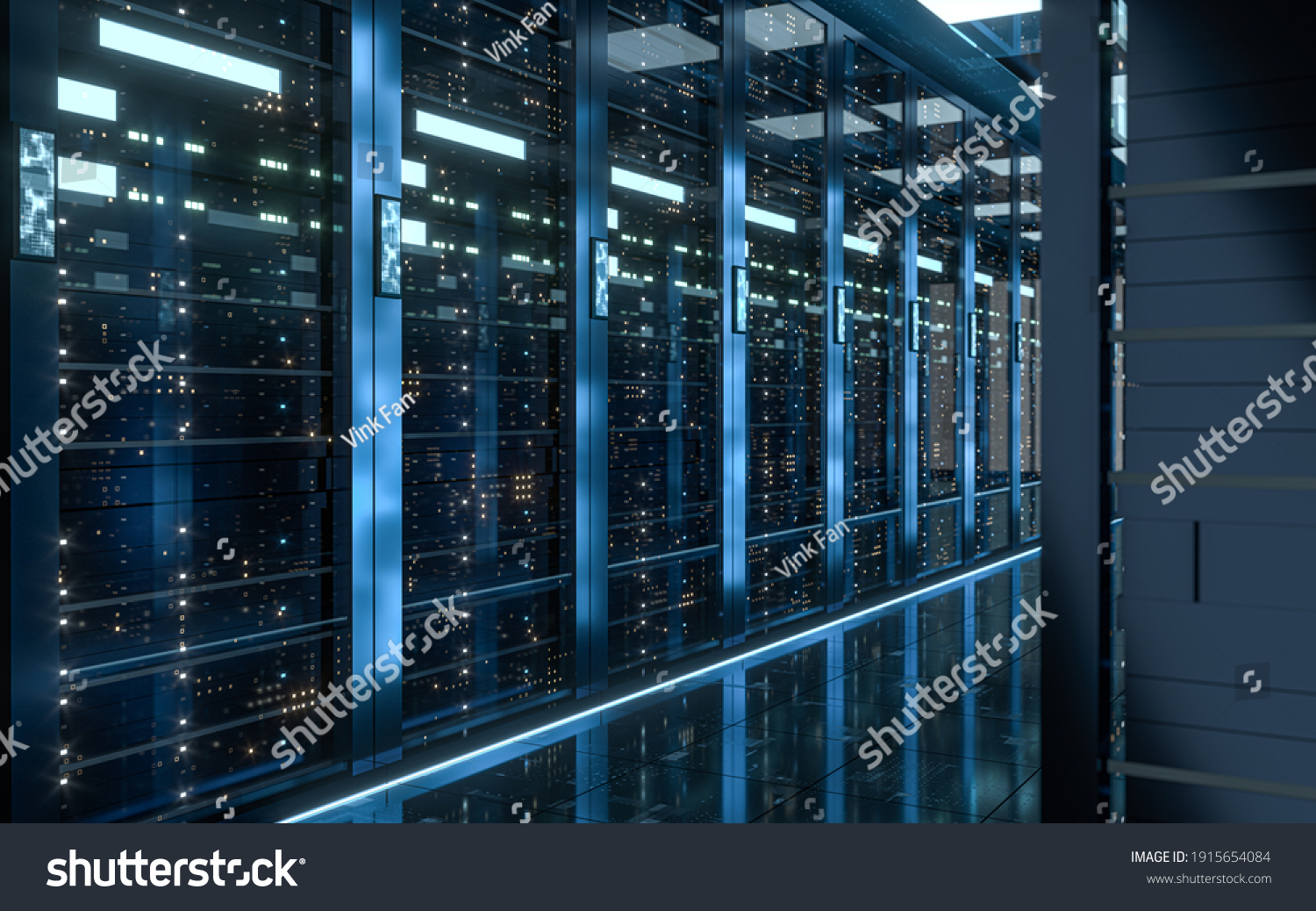 Server Racks Computer Network Security Server Stock Illustration 1915654084