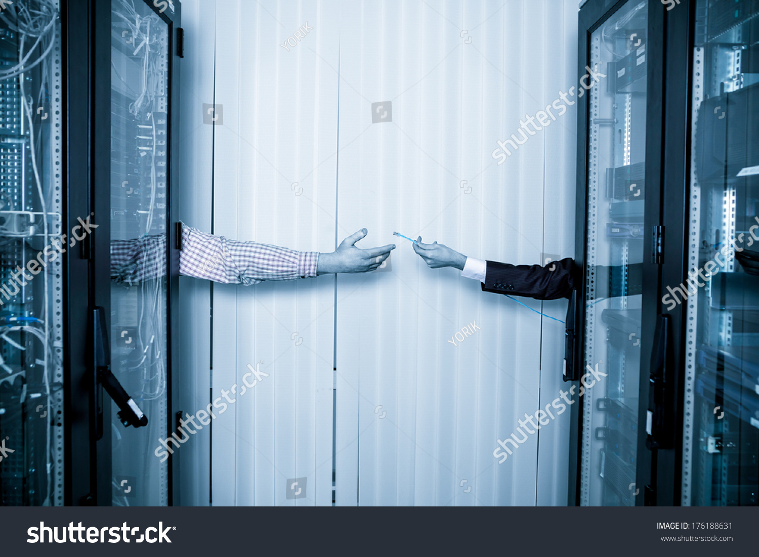 Server Room Data Center Network Engineer Stock Photo (Edit Now) 176188631