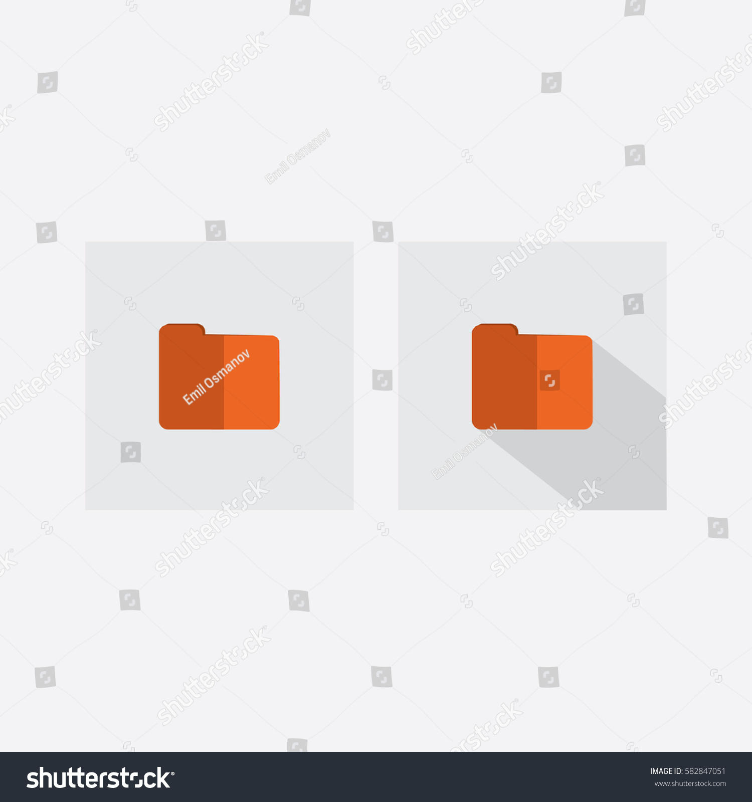 Set Closed Folder Icon: ilustración de stock 582847051 | Shutterstock