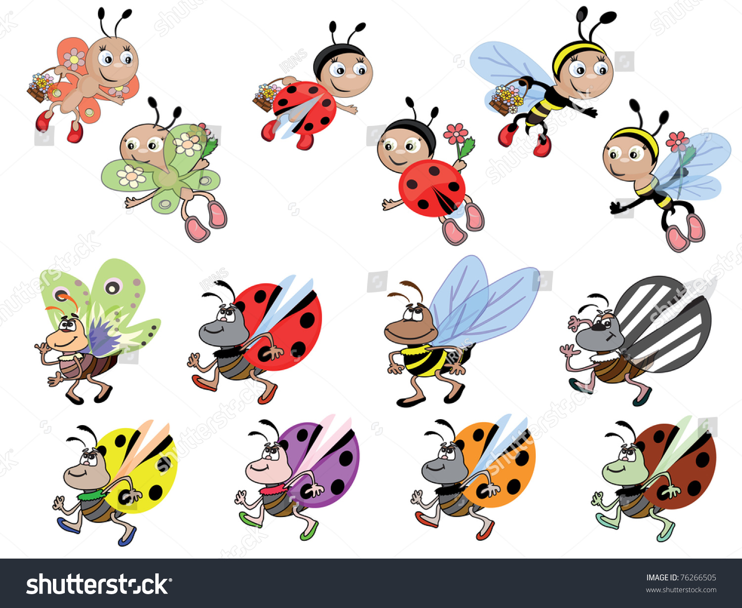 Set Insects Stock Illustration 76266505 | Shutterstock