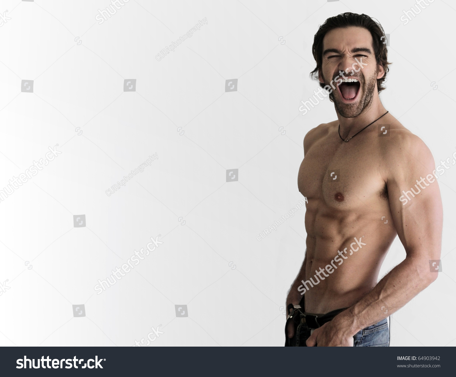 섹시한 셔츠를 입지 않은 남자가 많은 스톡 사진 64903942 Shutterstock