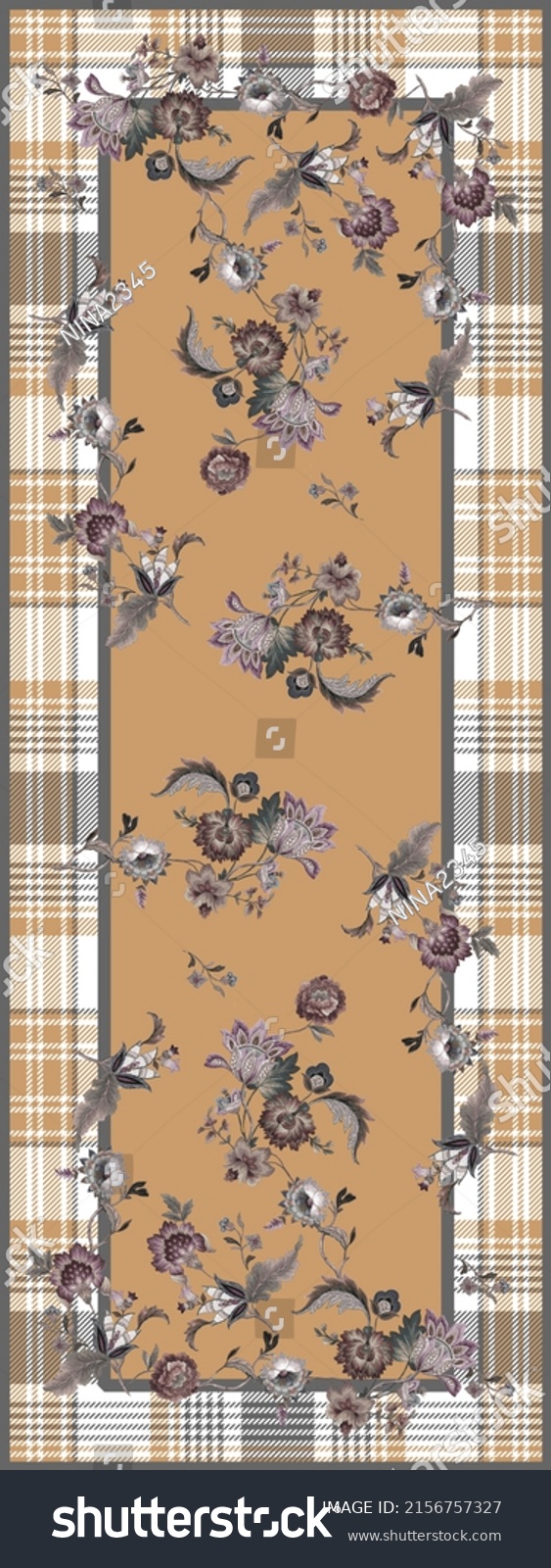 Shawl Desing Pattern Grapic Texture Stock Illustration 2156757327 ...