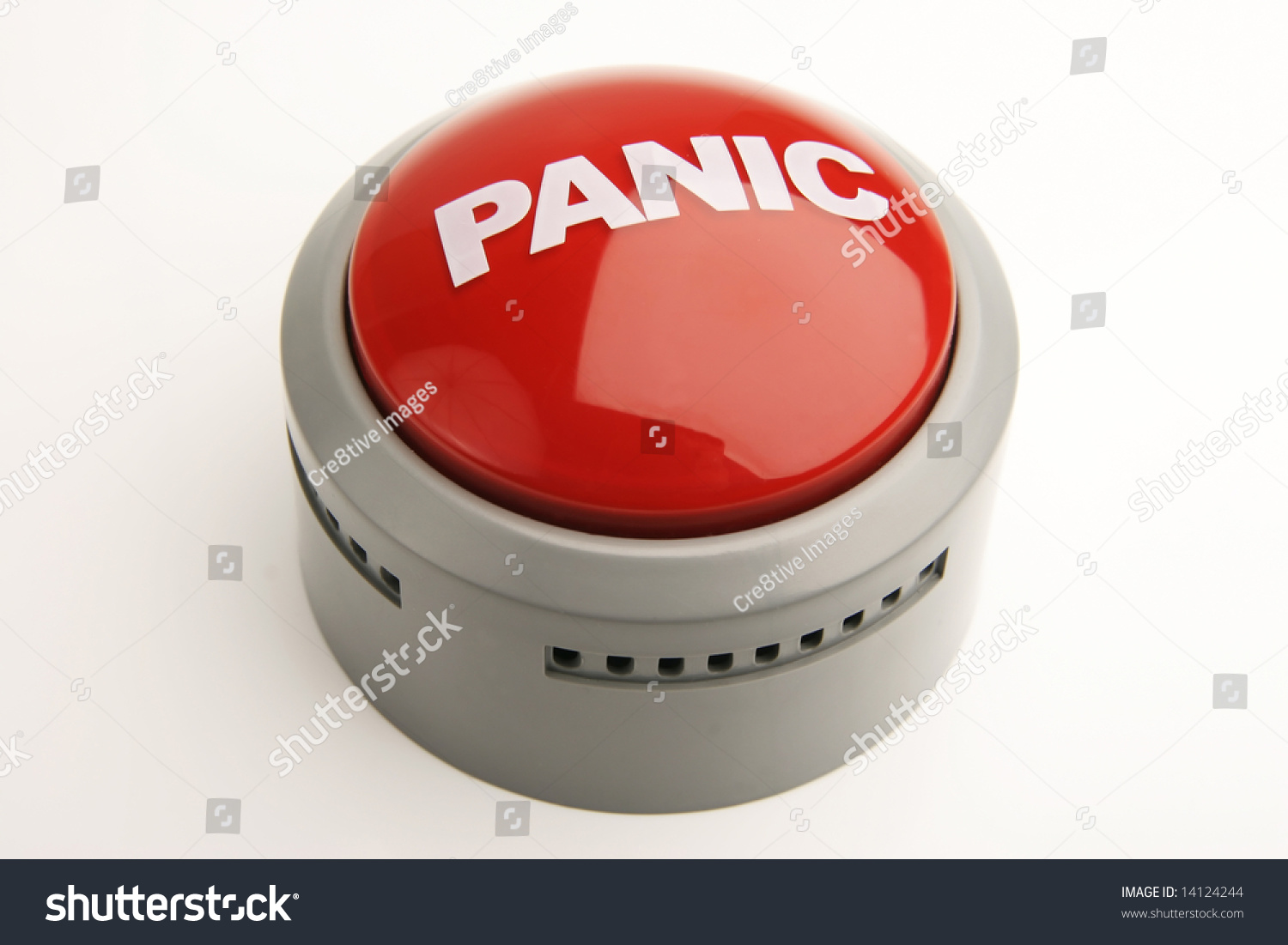 Shiny Red Panic Button Stock Photo 14124244 : Shutterstock