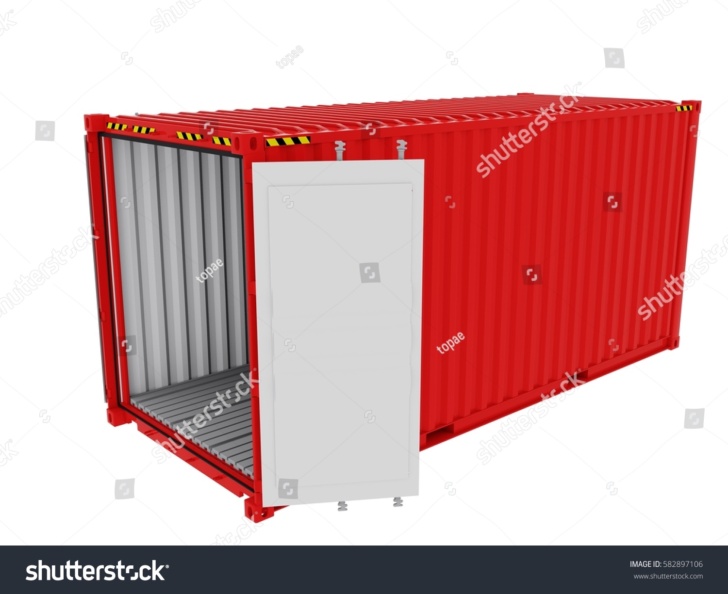Shipping Container Isolated 3d Rendering 库存插图 582897106 | Shutterstock