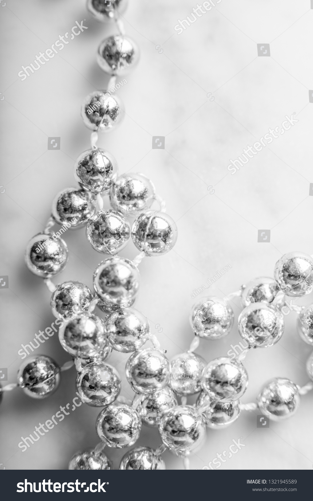 Silver Beads Texture Stock Photo (Edit Now) 1321945589