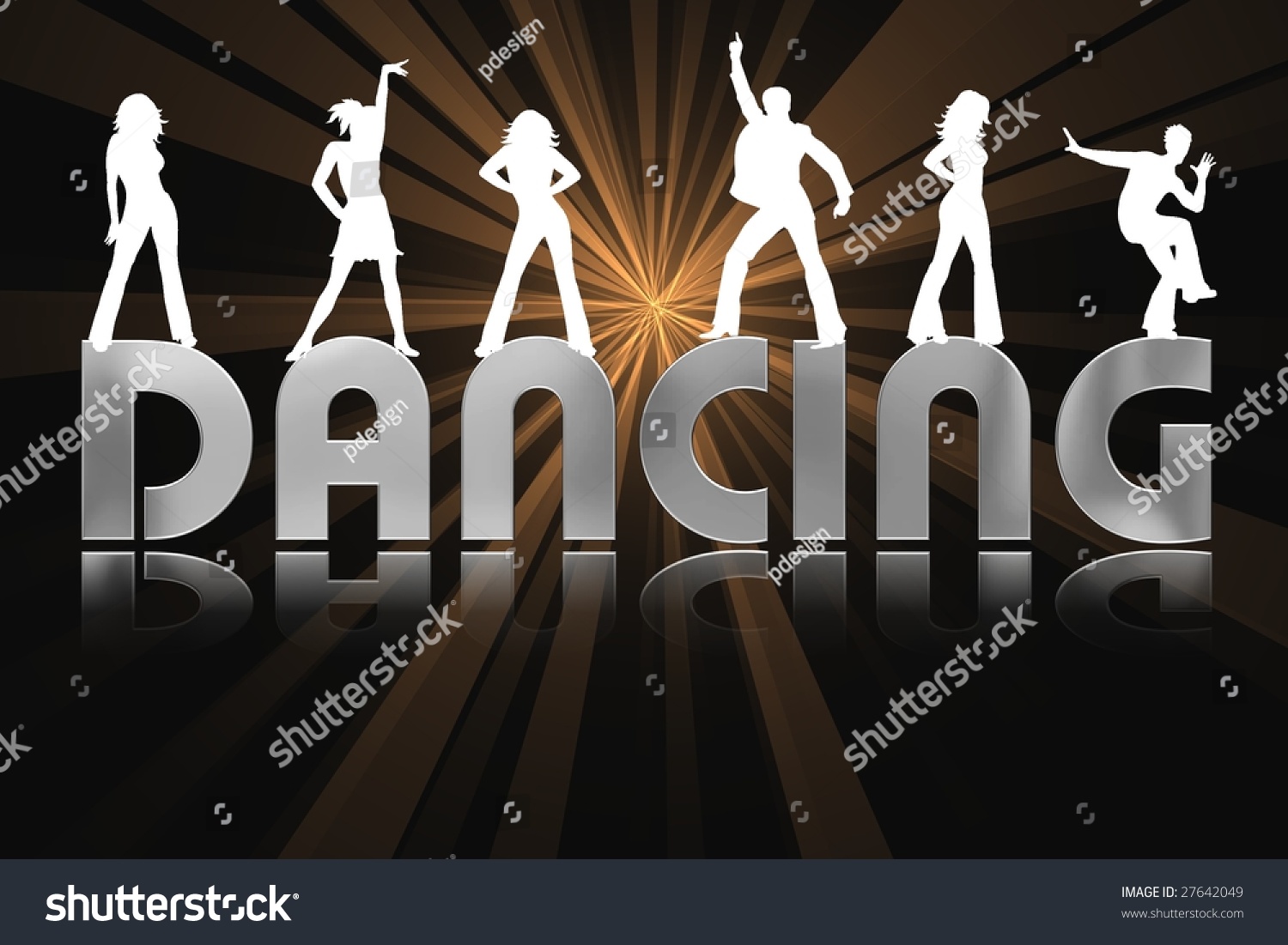 Silver Dancing Background Stock Illustration 27642049 | Shutterstock