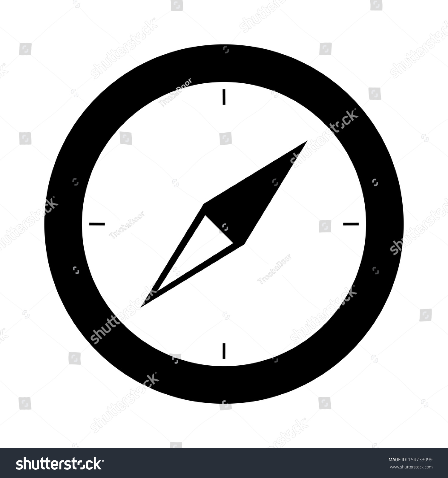 Simple Compass Stock Illustration 154733099 | Shutterstock