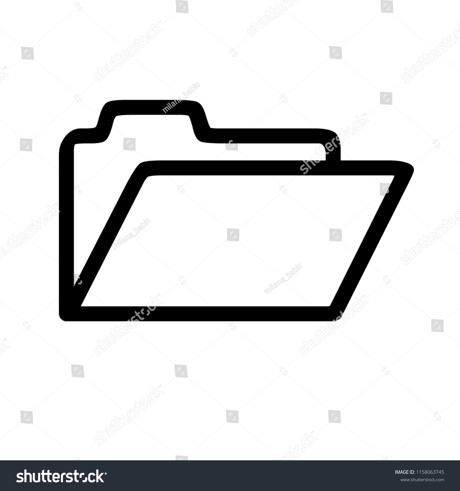 Simple Folder Icon Stock Illustration 1158063745