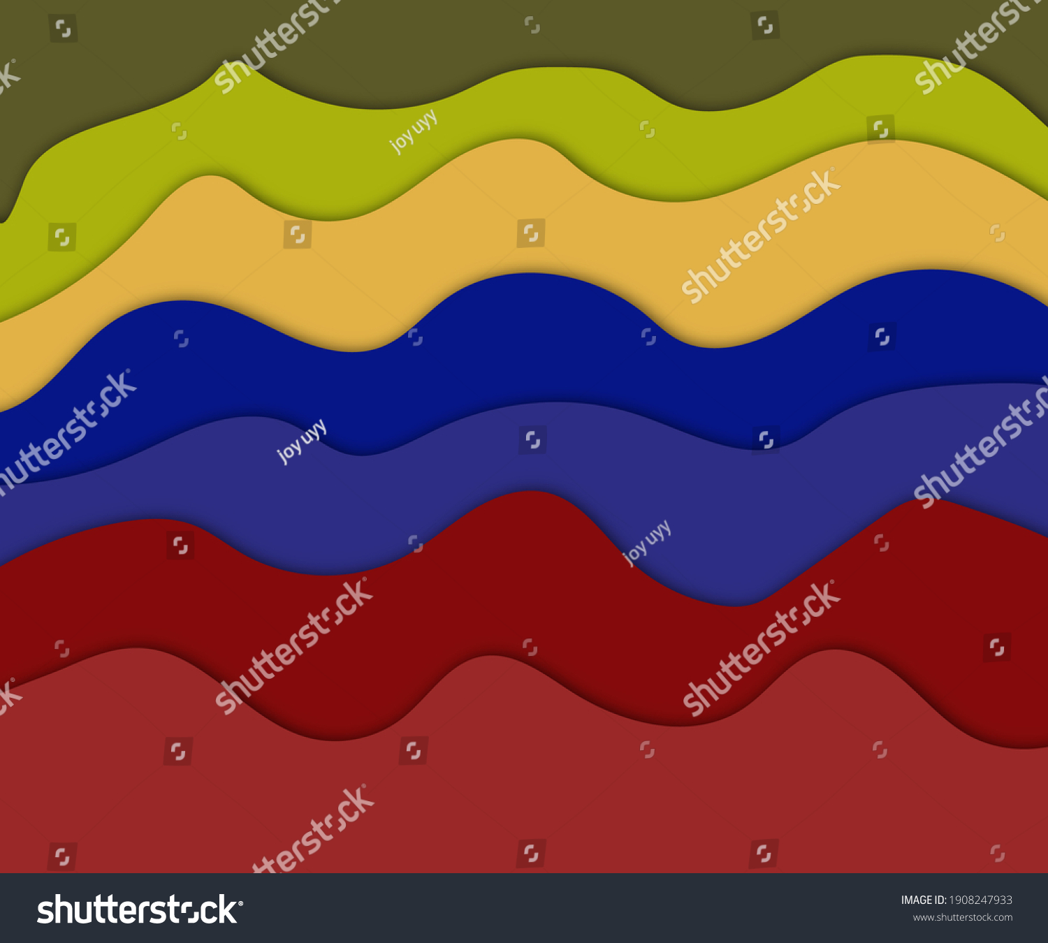 Simple Wave Background Wallpaper Stock Illustration 1908247933 ...