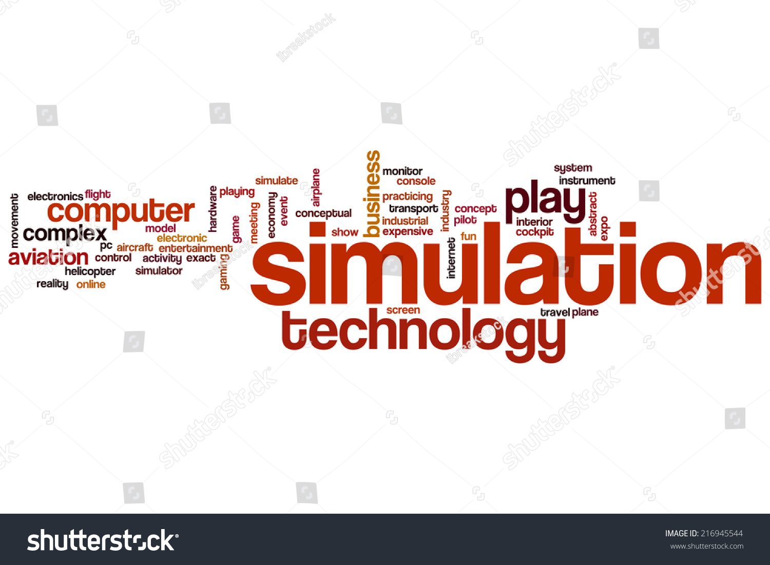 Simulation Concept Word Cloud Background Stock Illustration 216945544 ...