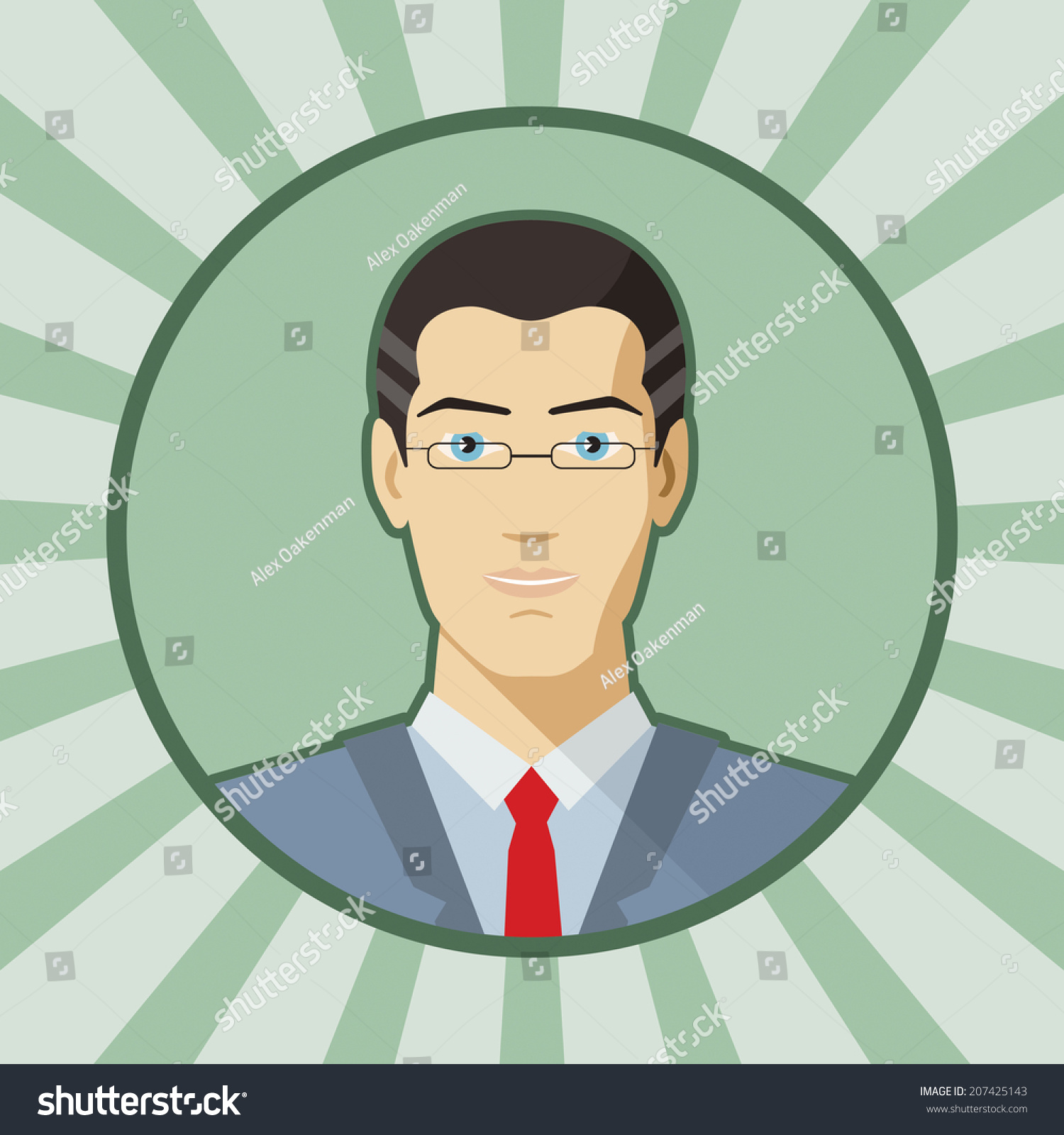 「Single Man Avatar Rasterized Bitmap Version」のイラスト素材 207425143 ...